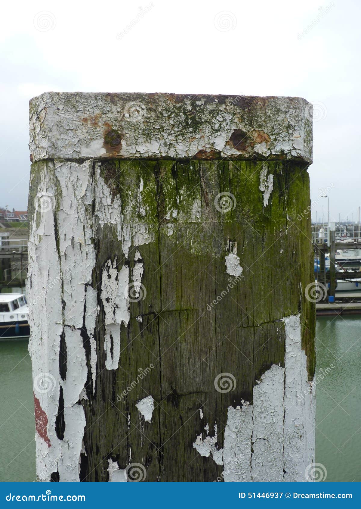 Rusty pole in a harbour stock image. Image of houses - 51446937