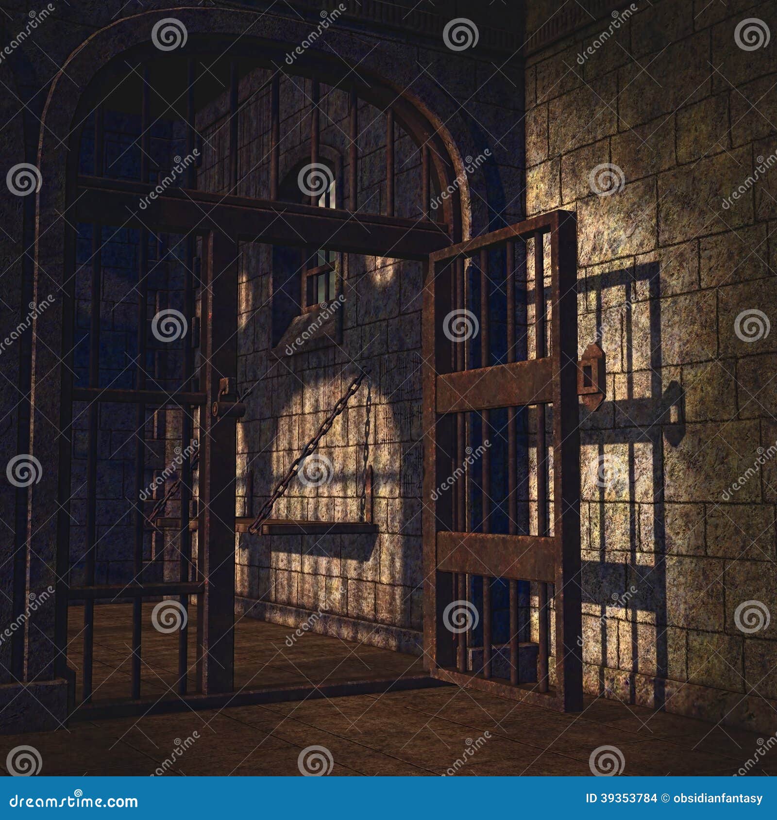 Vintage Antique Jail Door Old Steel Iron Prison Cell Architectural