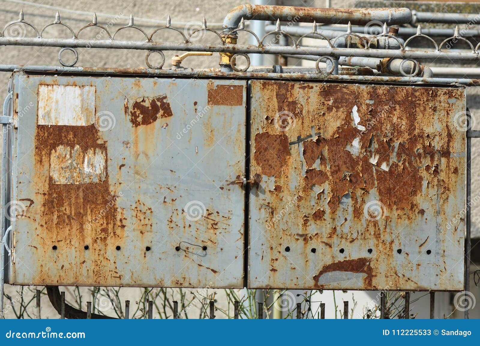 Rusty Protective Metal Box of Gas Meter Stock Image - Image of forsaken ...