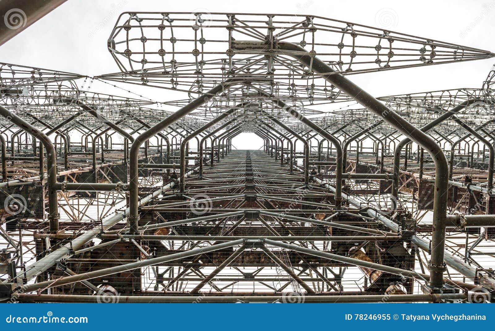 Rusty Radar Facility Duga 3 in Chernobyl Stock Image - Image of rust ...
