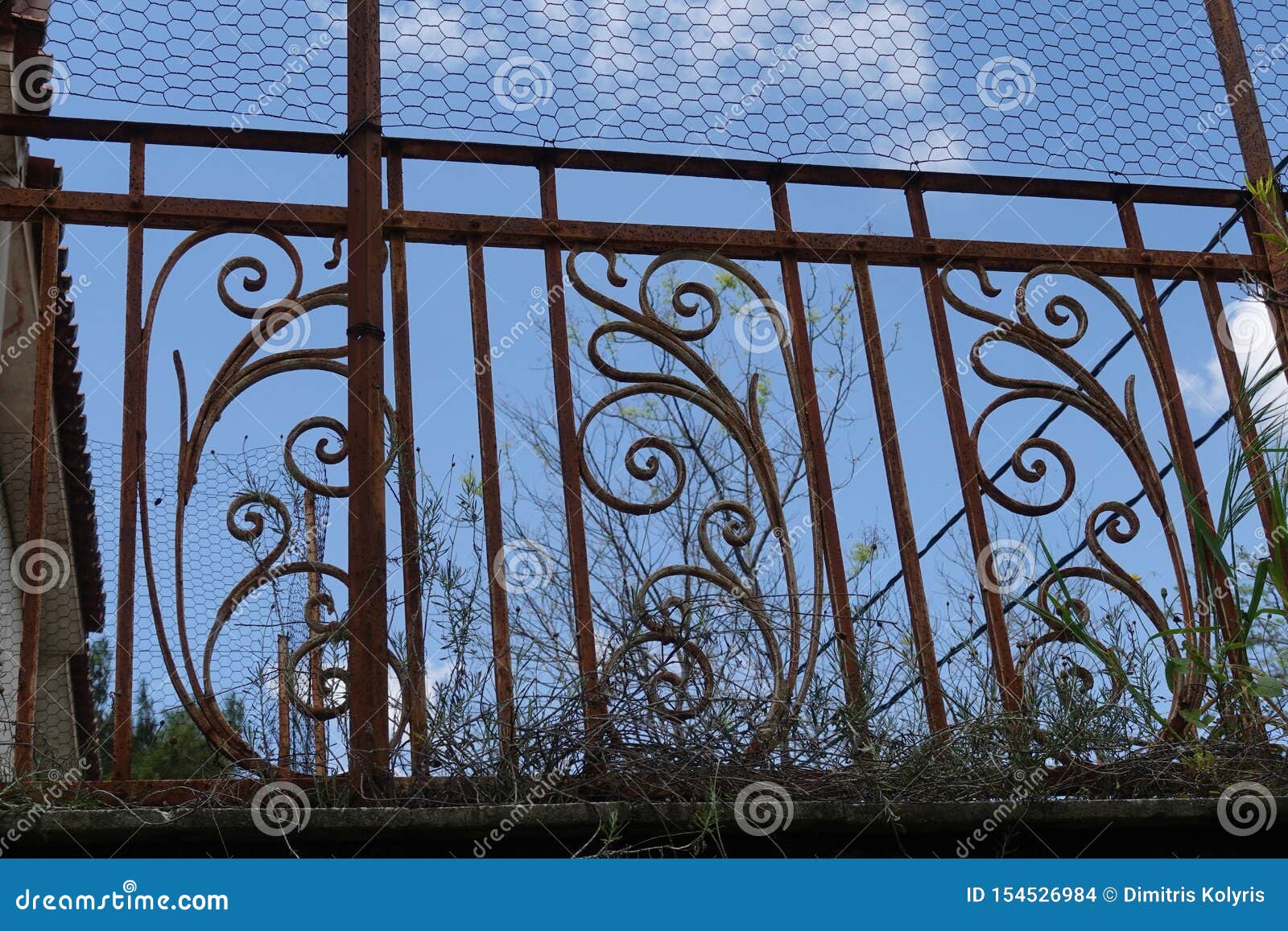 Old Rusty Railing Of An Abandoned Madhouse Royalty-Free Stock Image ...