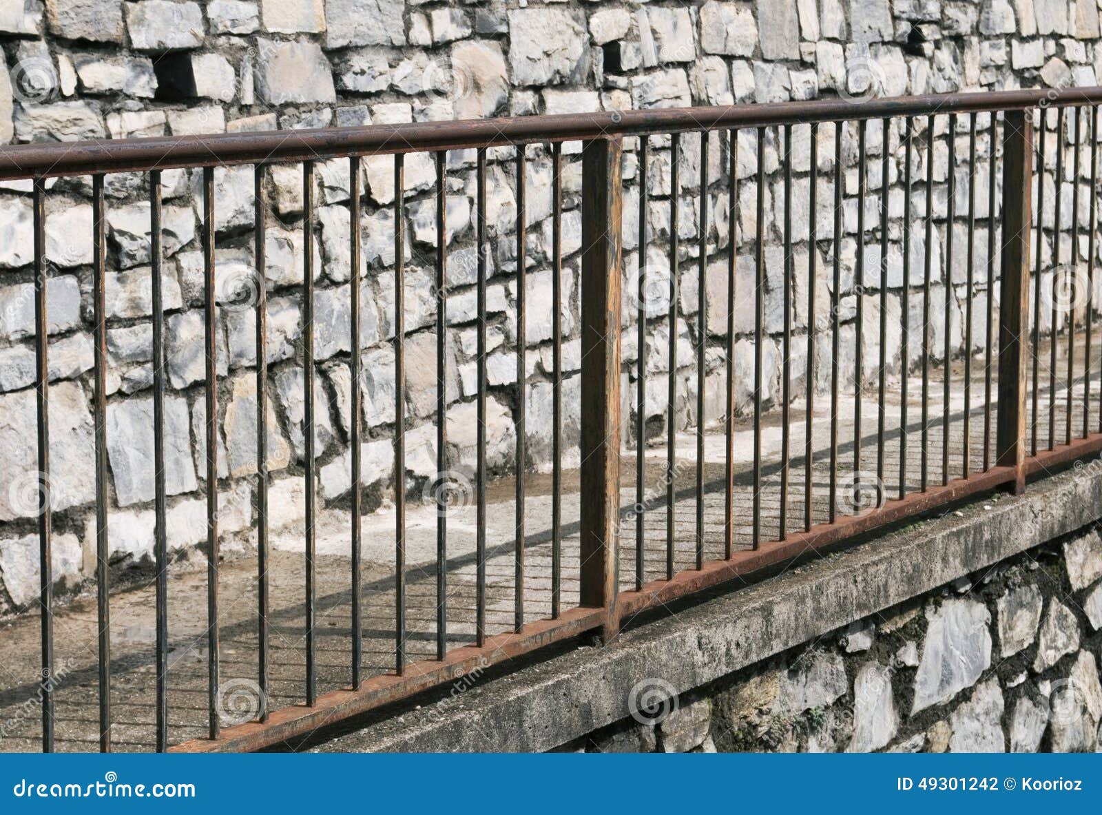 Rusty railing stock photo. Image of banister, passage - 49301242