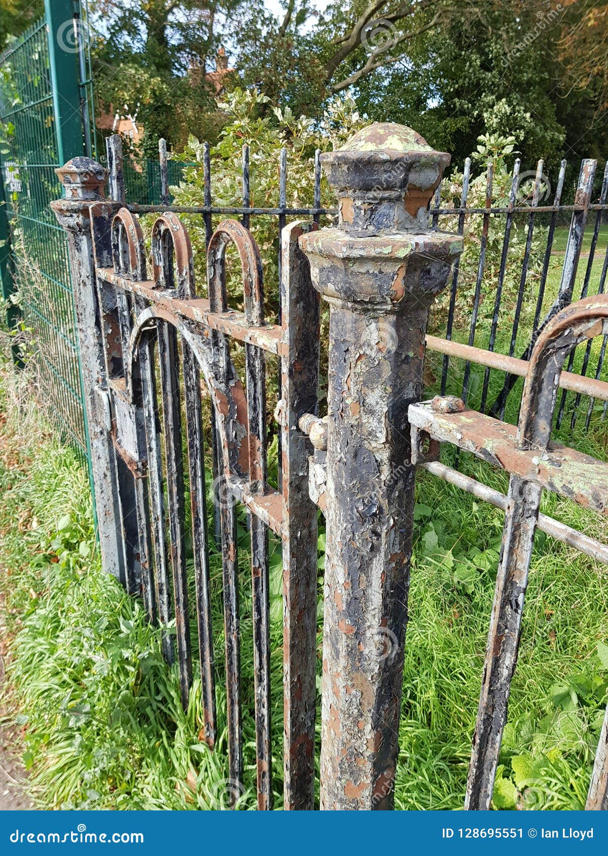 Rusty railings gate stock image. Image of victorian - 128695551