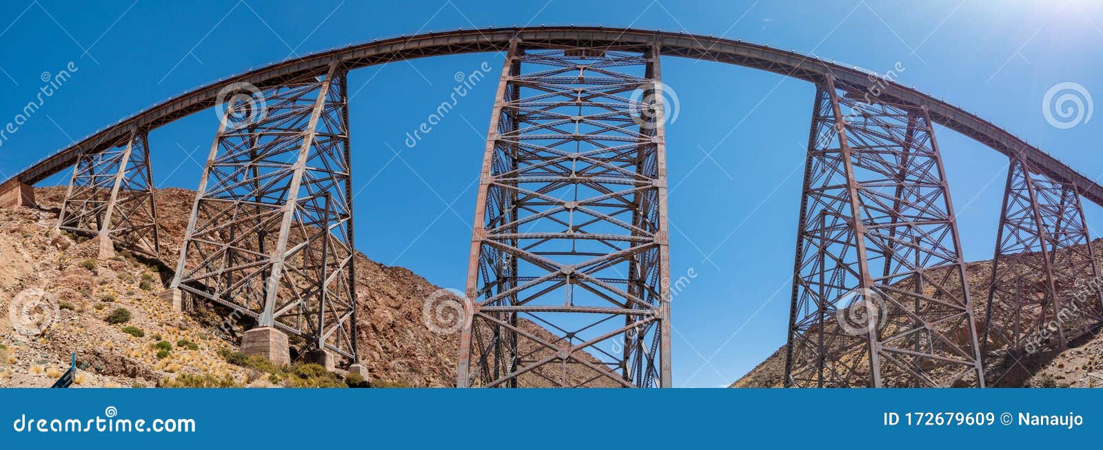 Rusty railroad bridge stock image. Image of argentina - 172679609