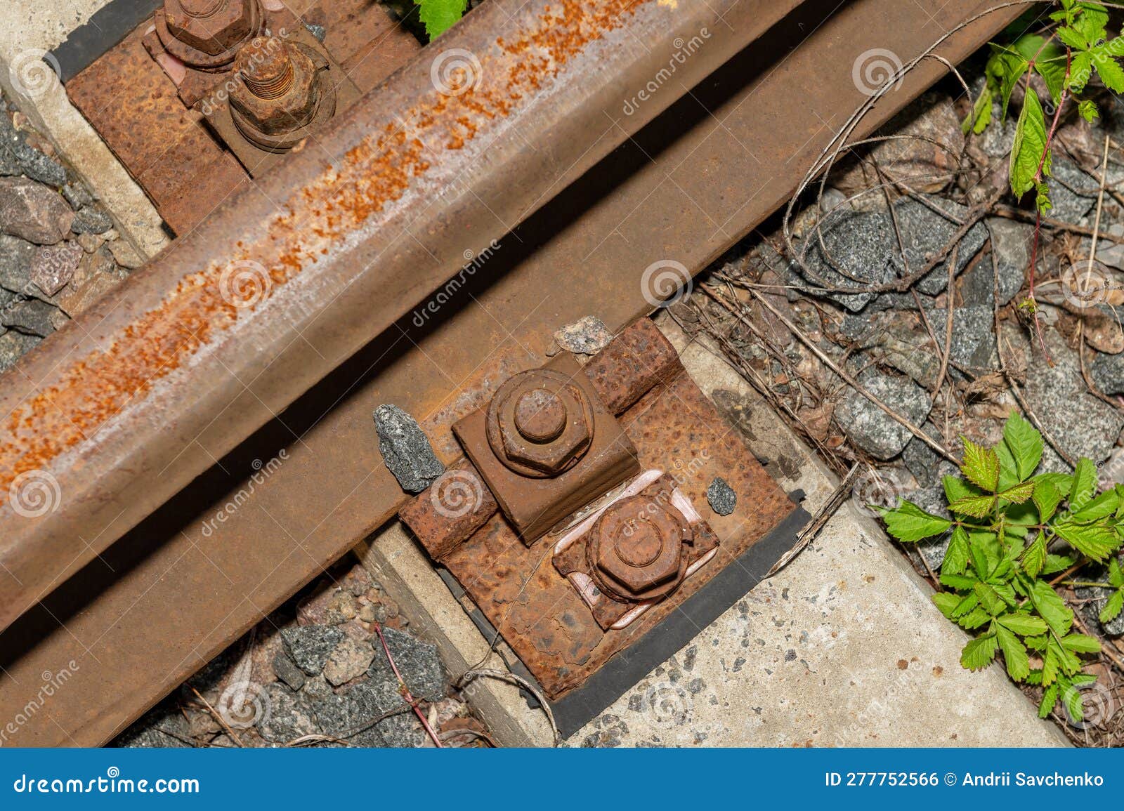Rusty Railroad Rail. the Concept of the Danger of Rail Transport Stock ...