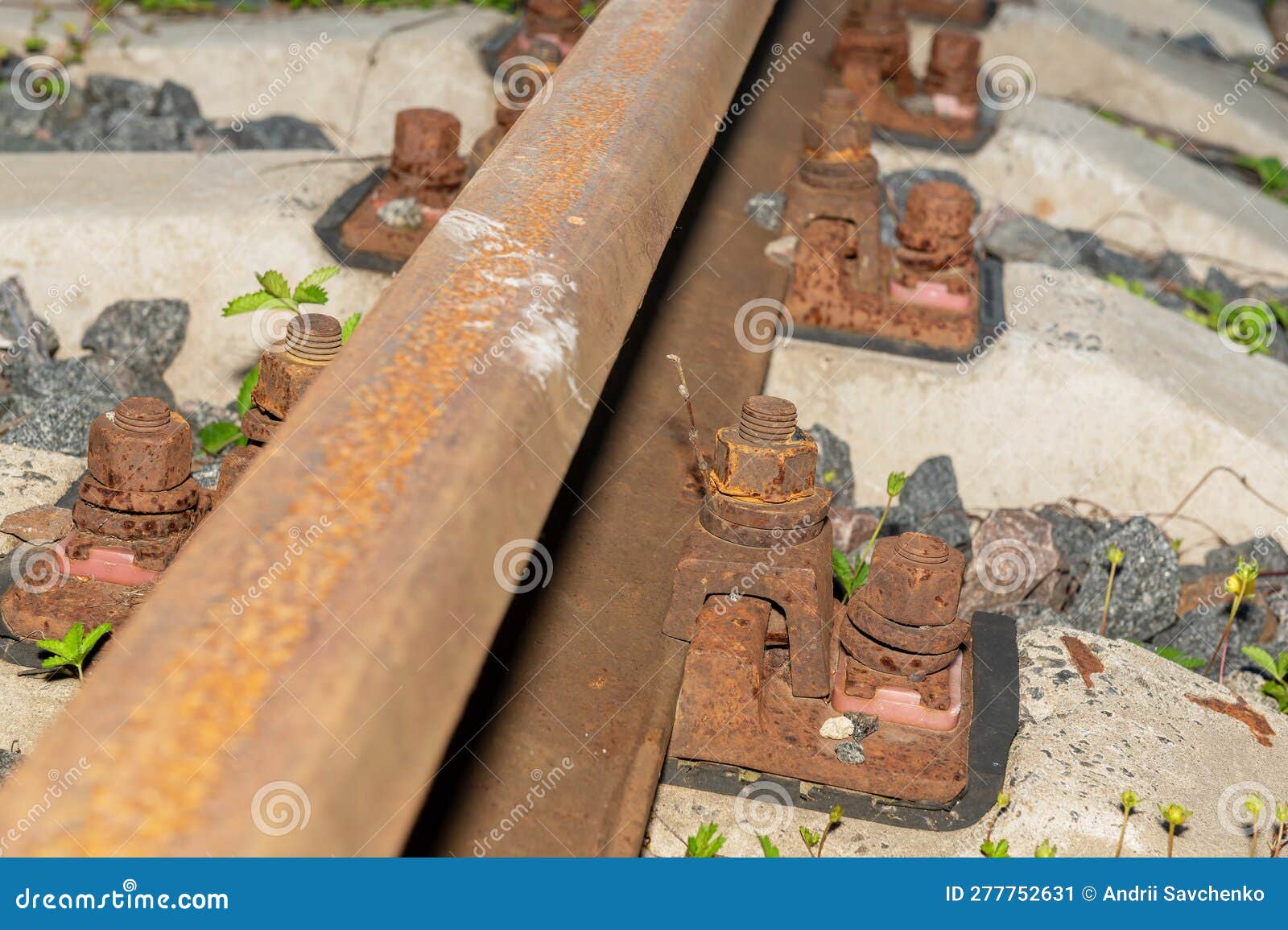 Rusty Railroad Rail. the Concept of the Danger of Rail Transport Stock ...