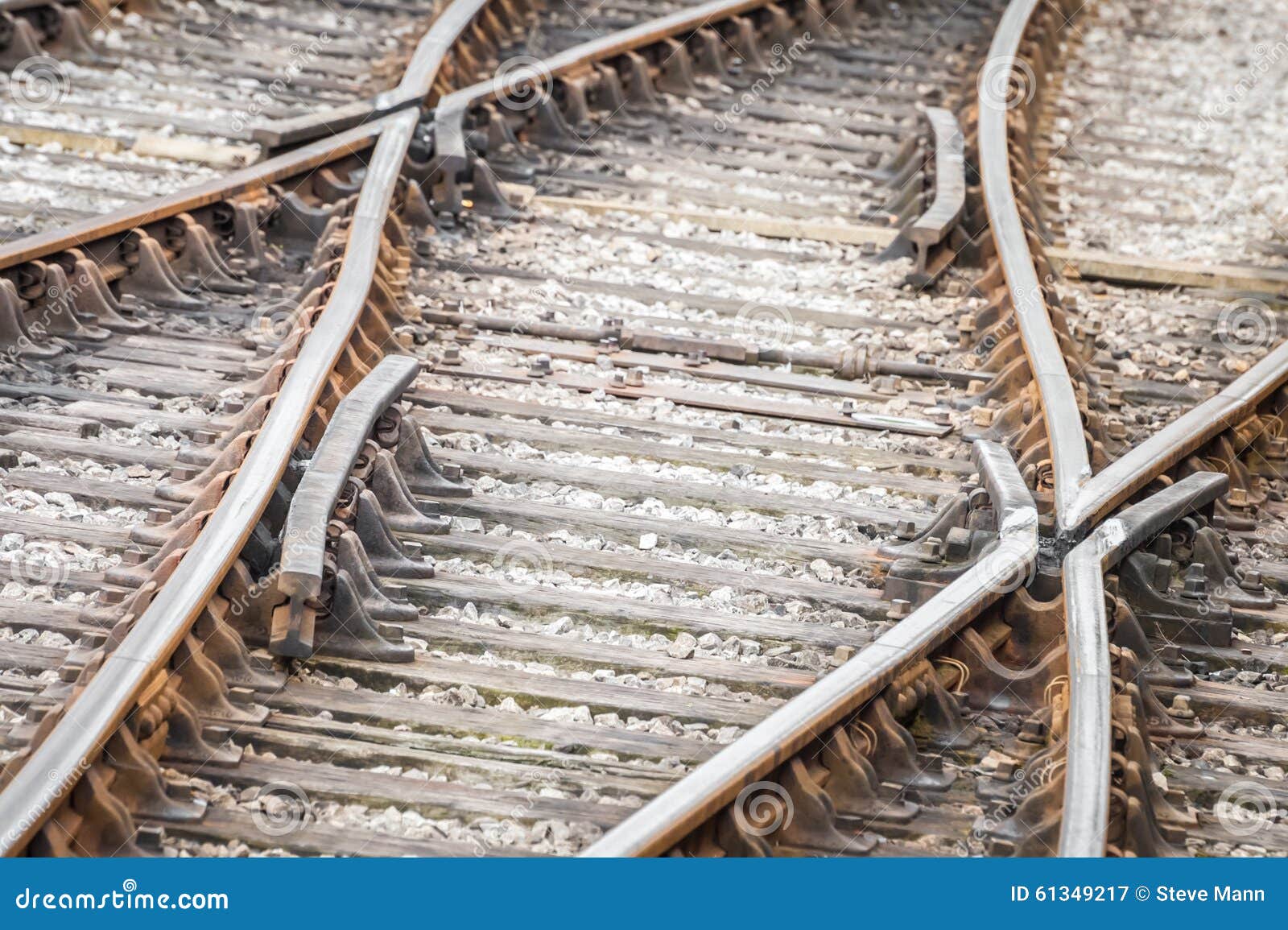 Rusty railroad tracks stock image. Image of railway, rust - 61349217