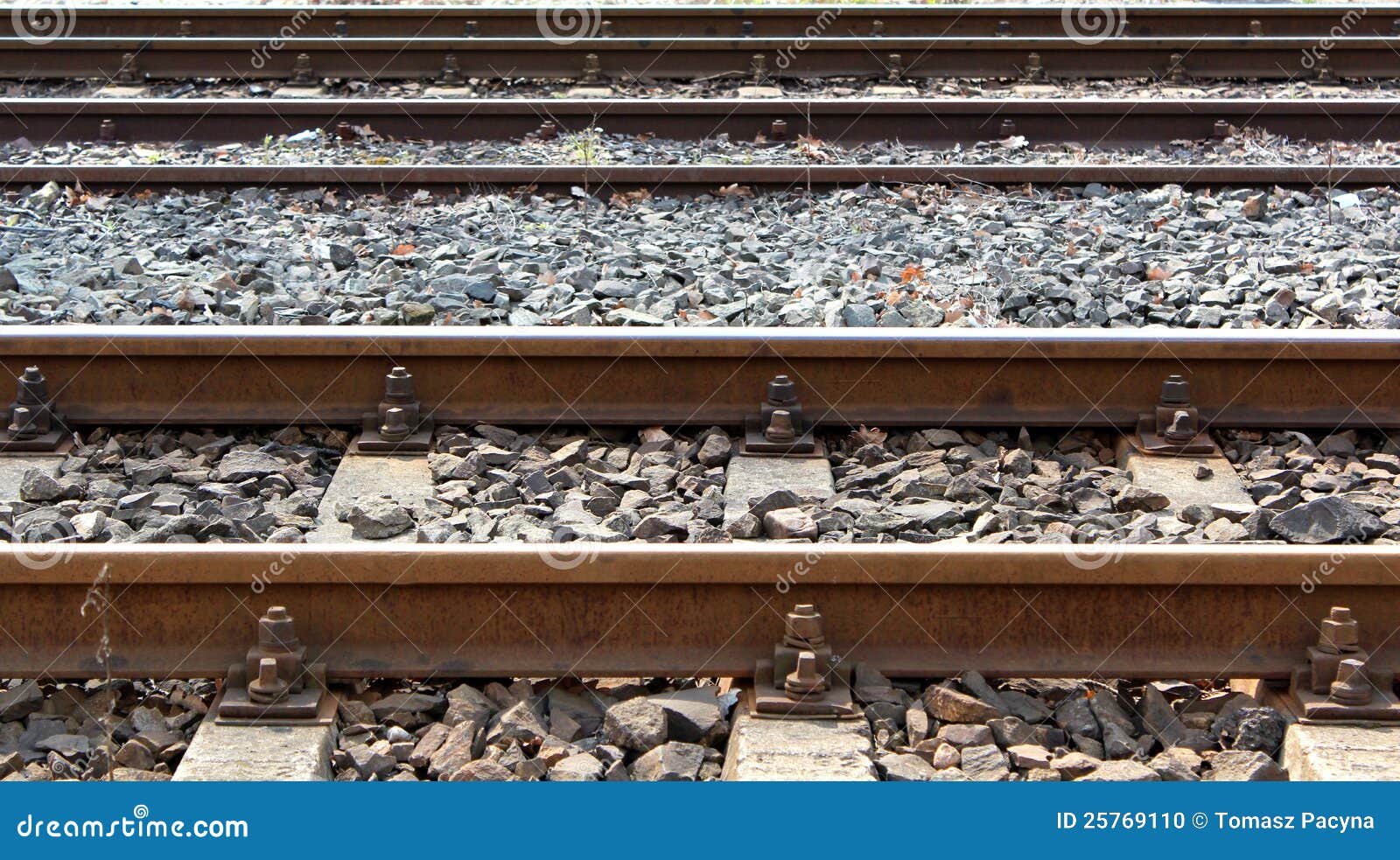 Rusty Railroad Tracks Horizontal Stock Photo - Image of path, route ...