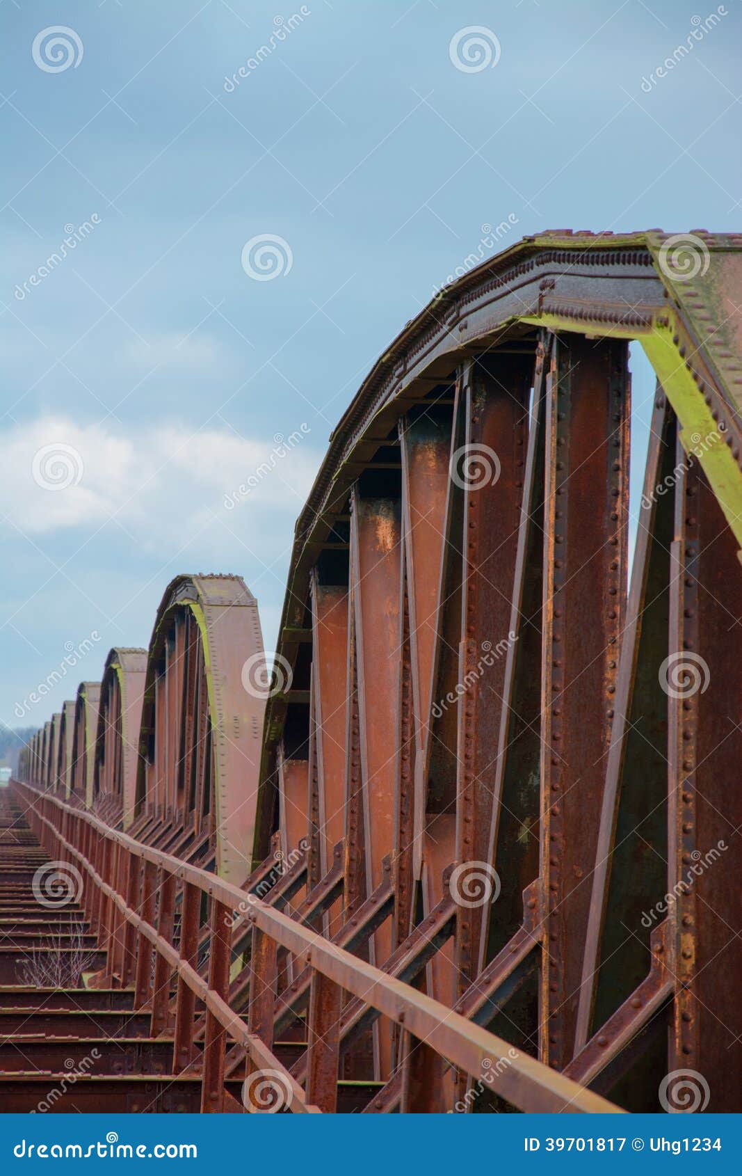 Rusty Railway Bridge stock image. Image of arch, bolt - 39701817