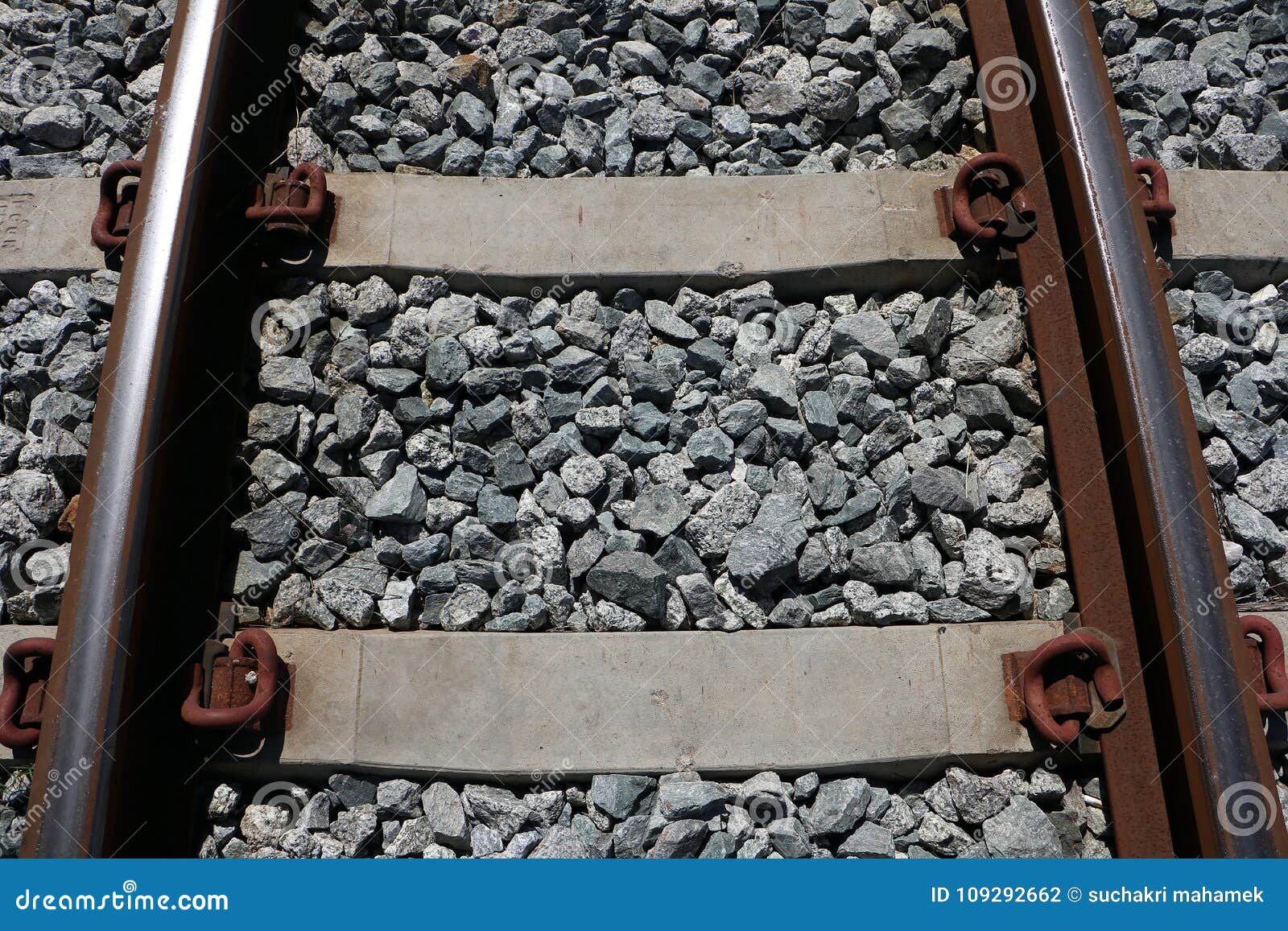 Rusty railway stock photo. Image of gravel, metal, steel - 109292662
