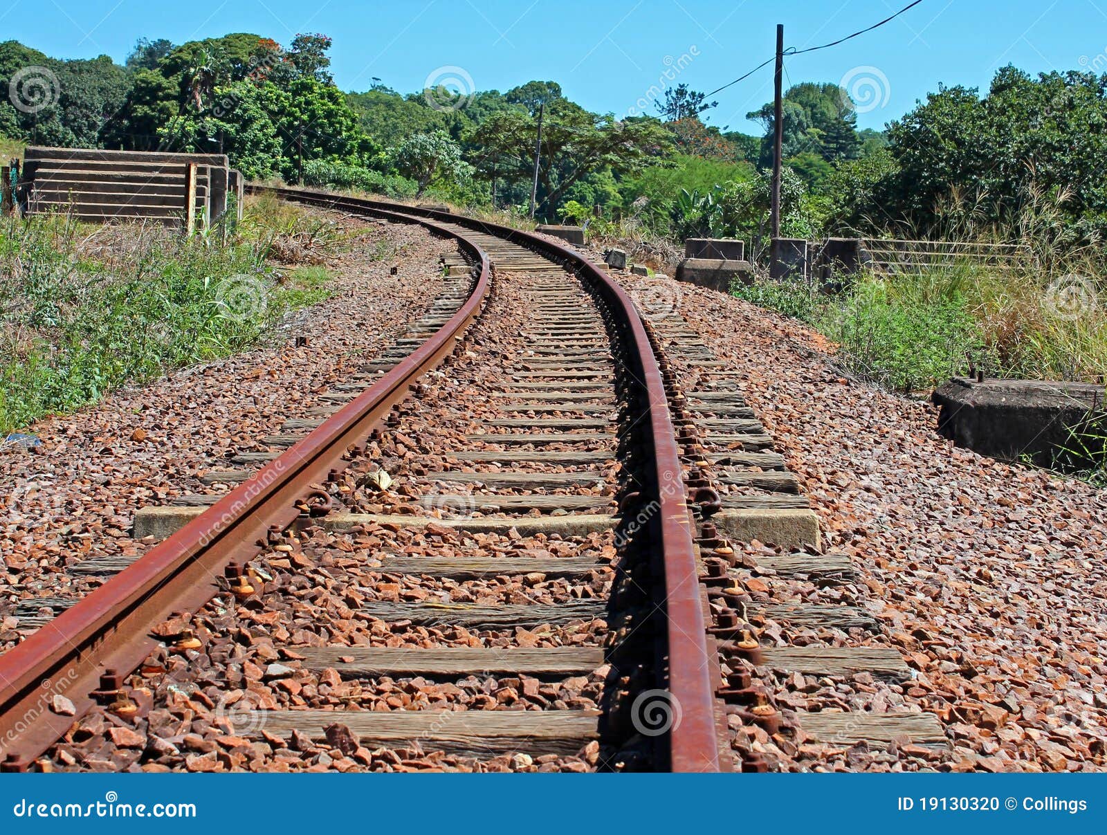 Rusty railway line stock photo. Image of rusty, rural - 19130320