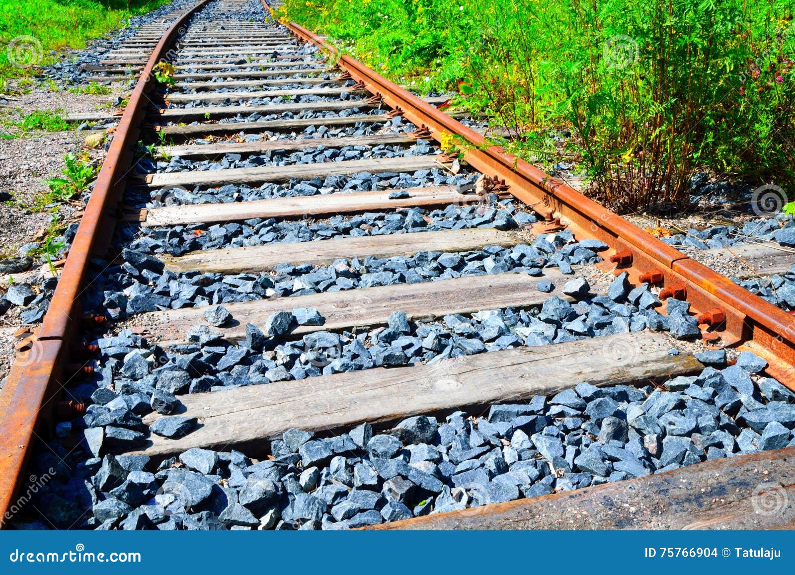 Rusty railway tracks stock photo. Image of rusty, iron - 75766904