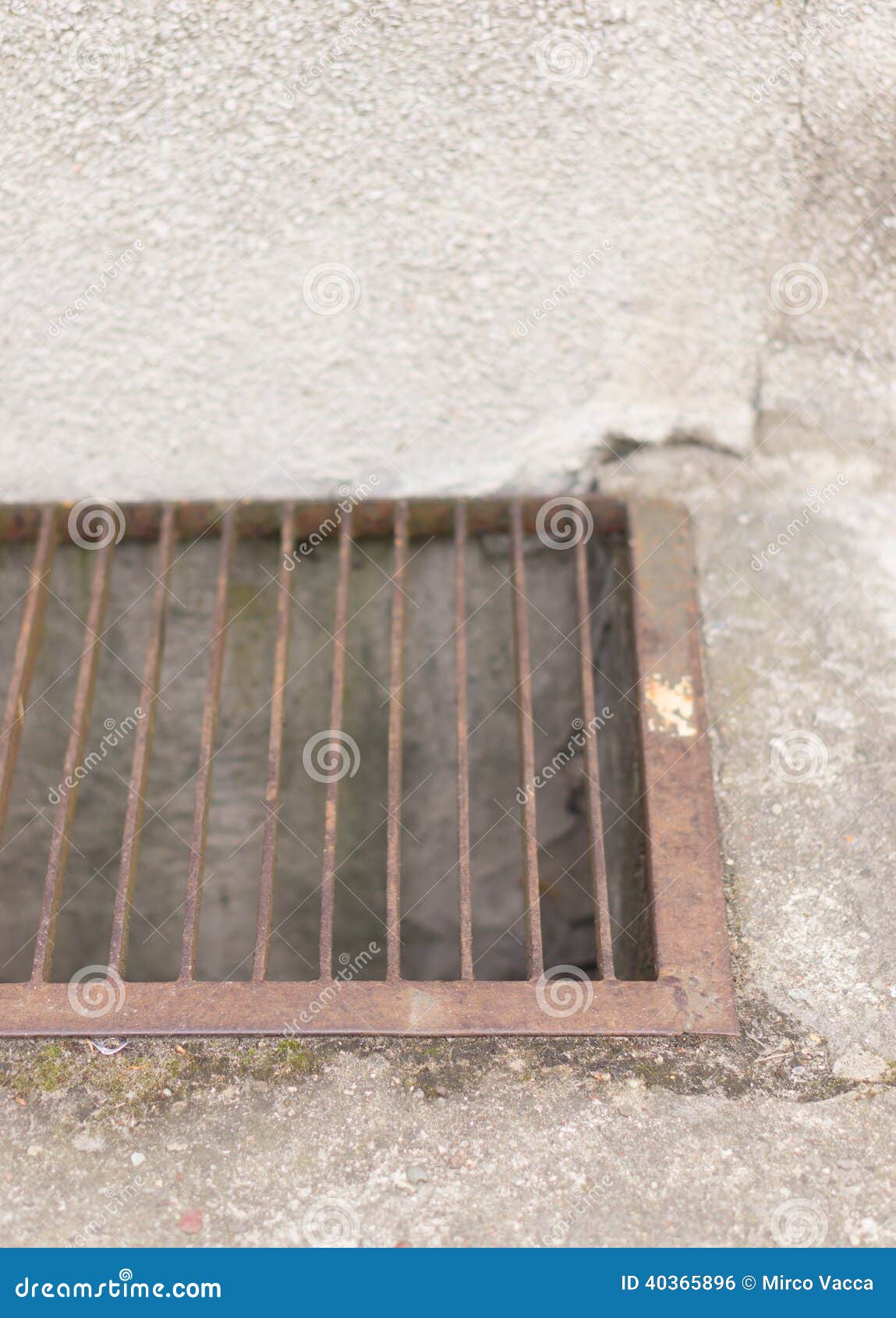 Rusty rain drain stock photo. Image of metal, stone, drain - 40365896