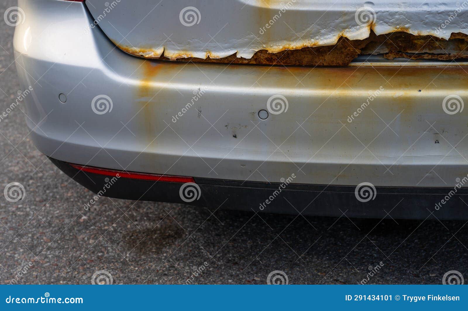Rusty Rear Hatch of a Grey Car.. Stock Image - Image of technology ...