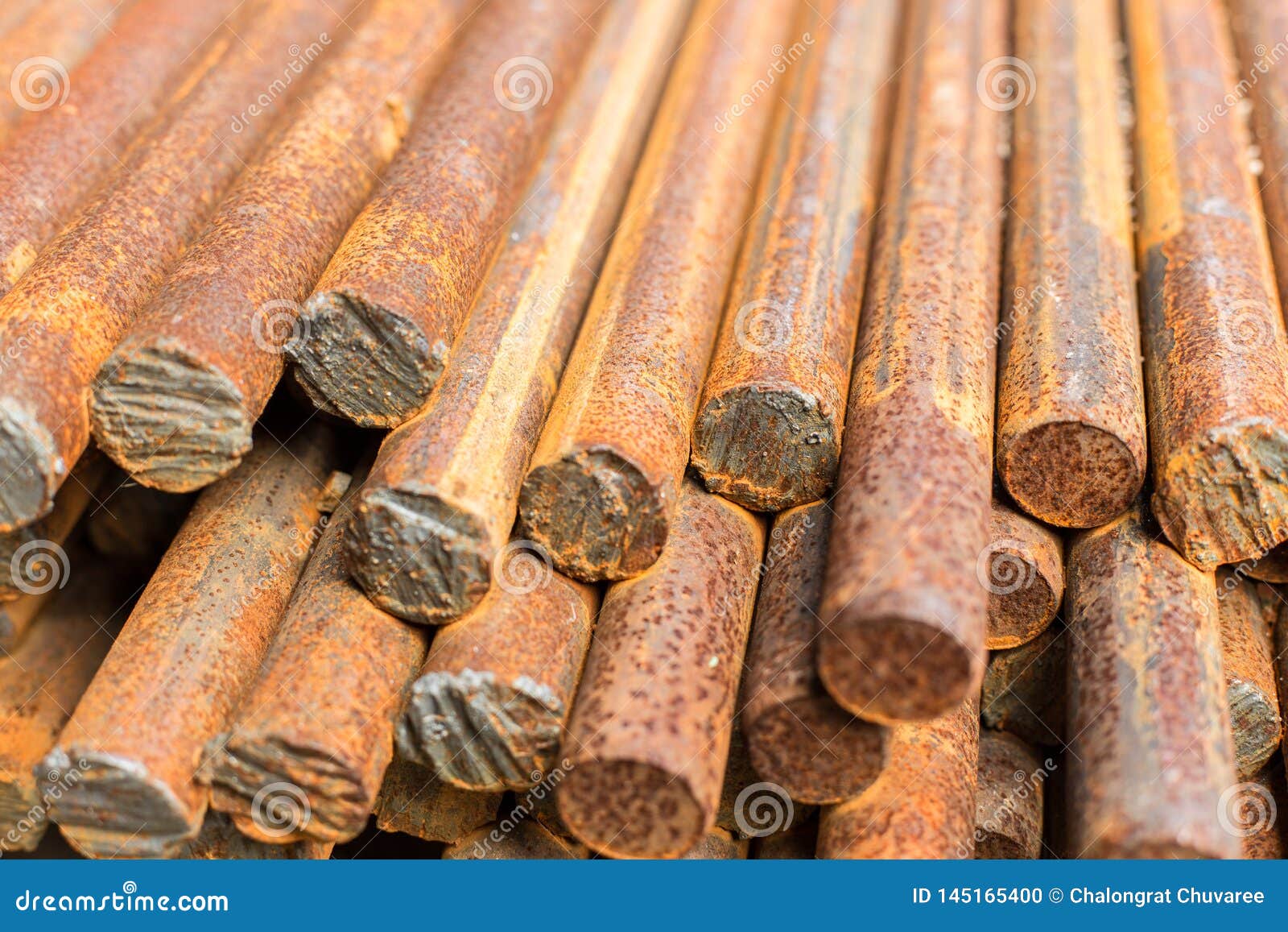 Rusty Rebar for Construction Stock Photo - Image of concrete, pattern ...