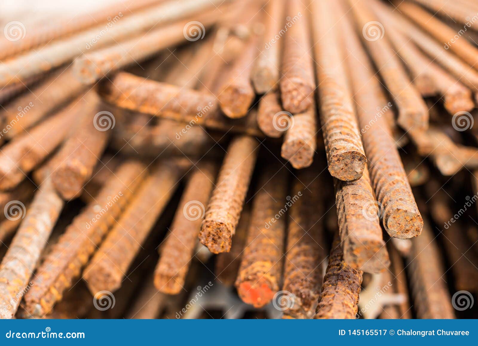 Rusty Rebar for Construction Stock Image - Image of construction, pile ...