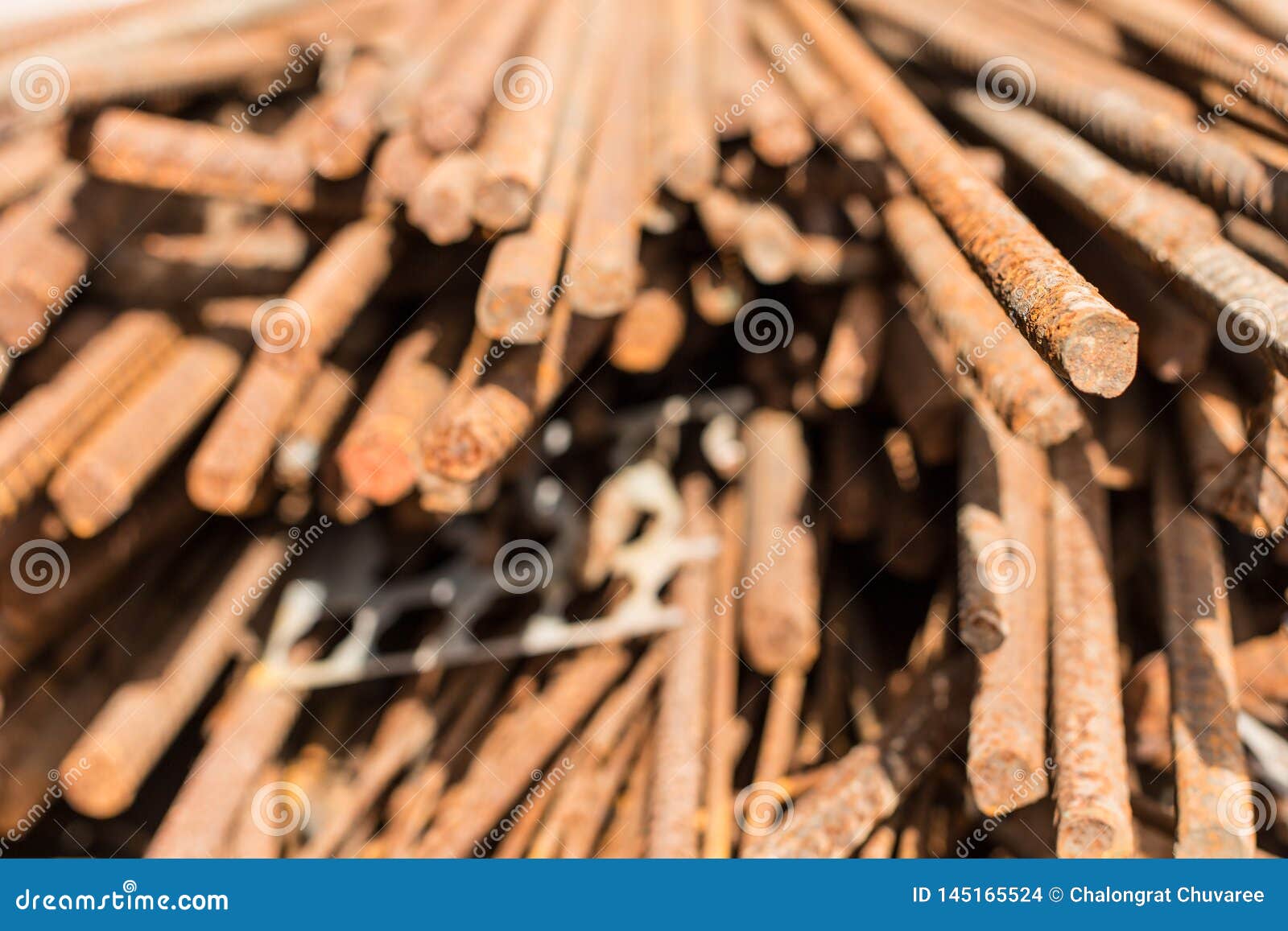 Rusty Rebar for Construction Stock Photo - Image of reinforce, gray ...