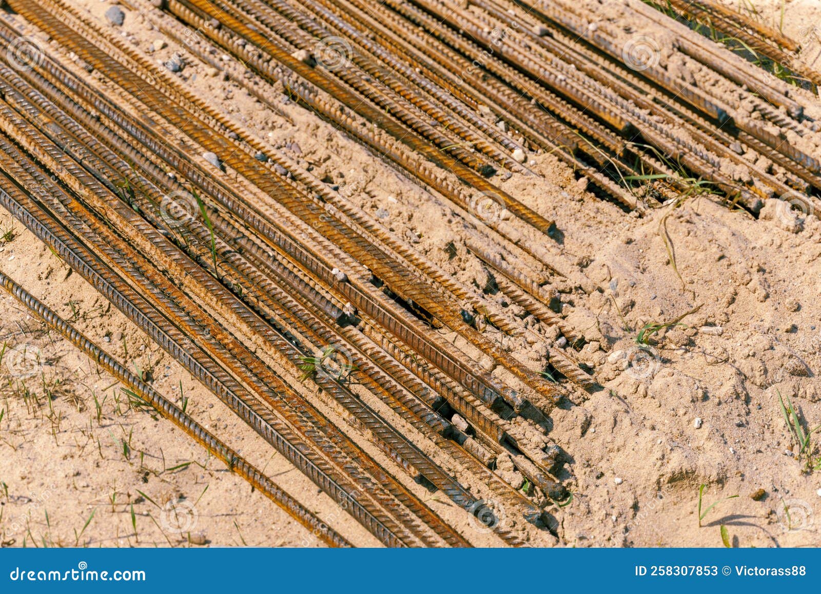 Rusty Rebar for Construction Stock Image - Image of metal, corroded ...