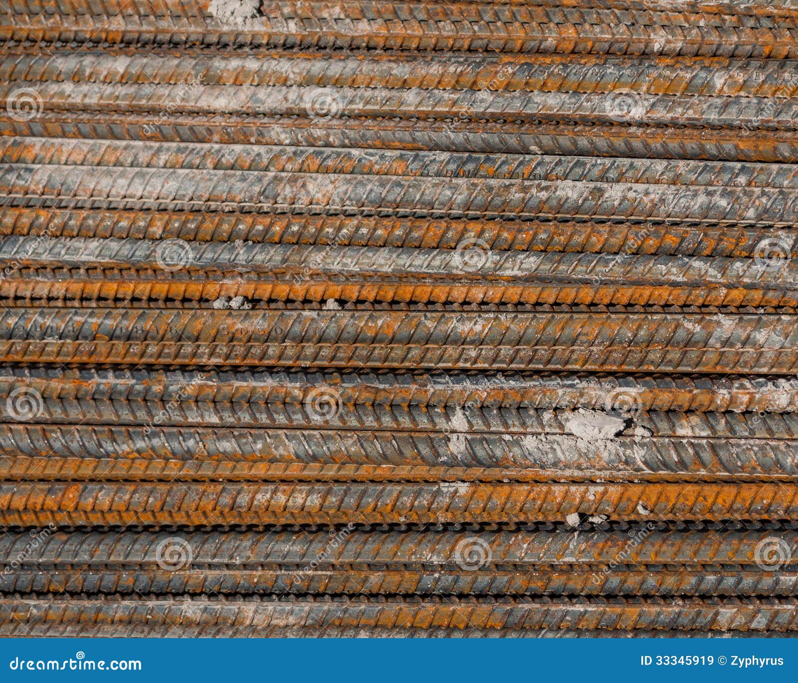 Rusty Rebar Steel Used In Construction Background Royalty Free Stock ...