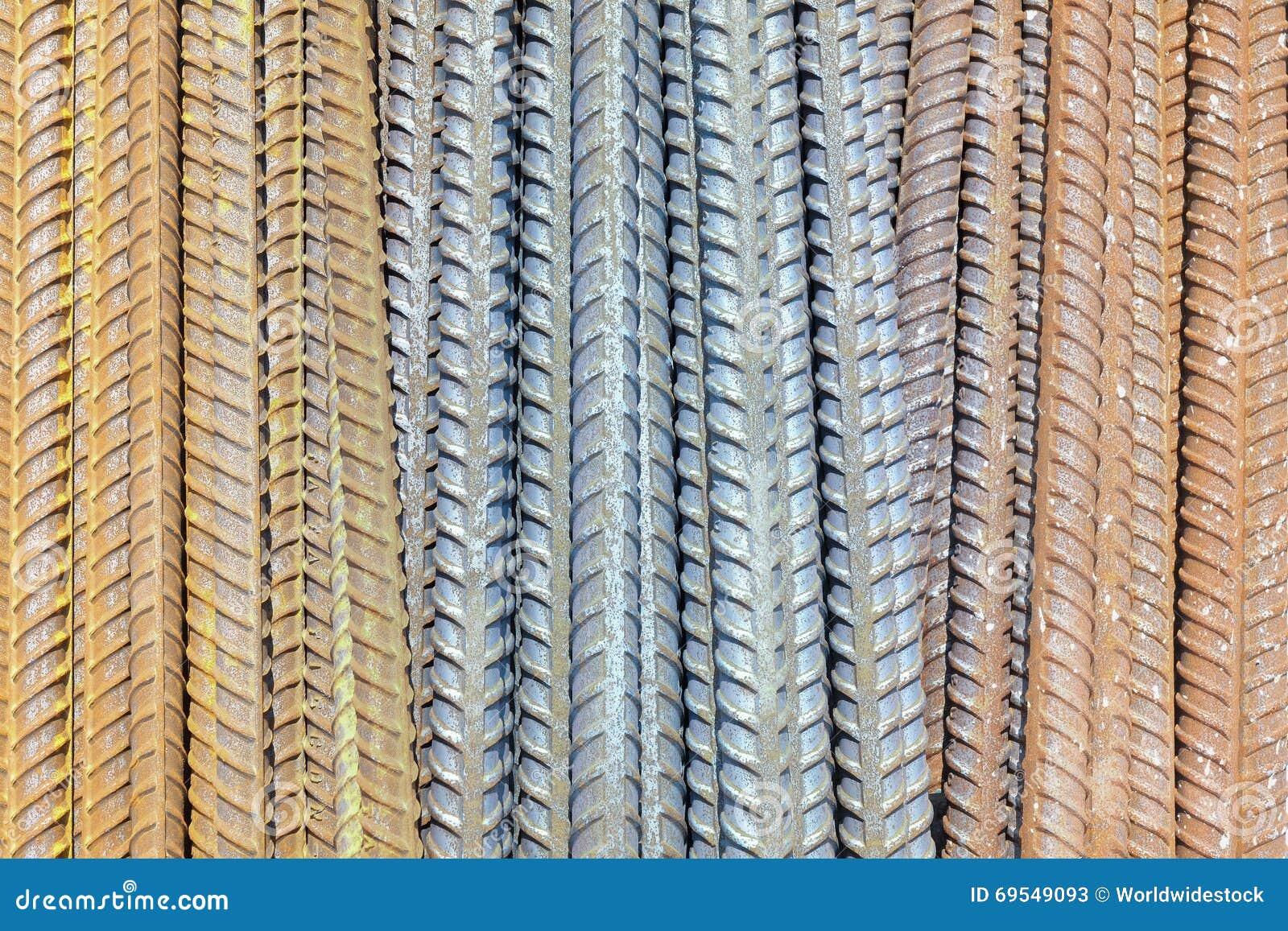 Rusty Rebar Steel Used in Construction Stock Image - Image of mesh ...