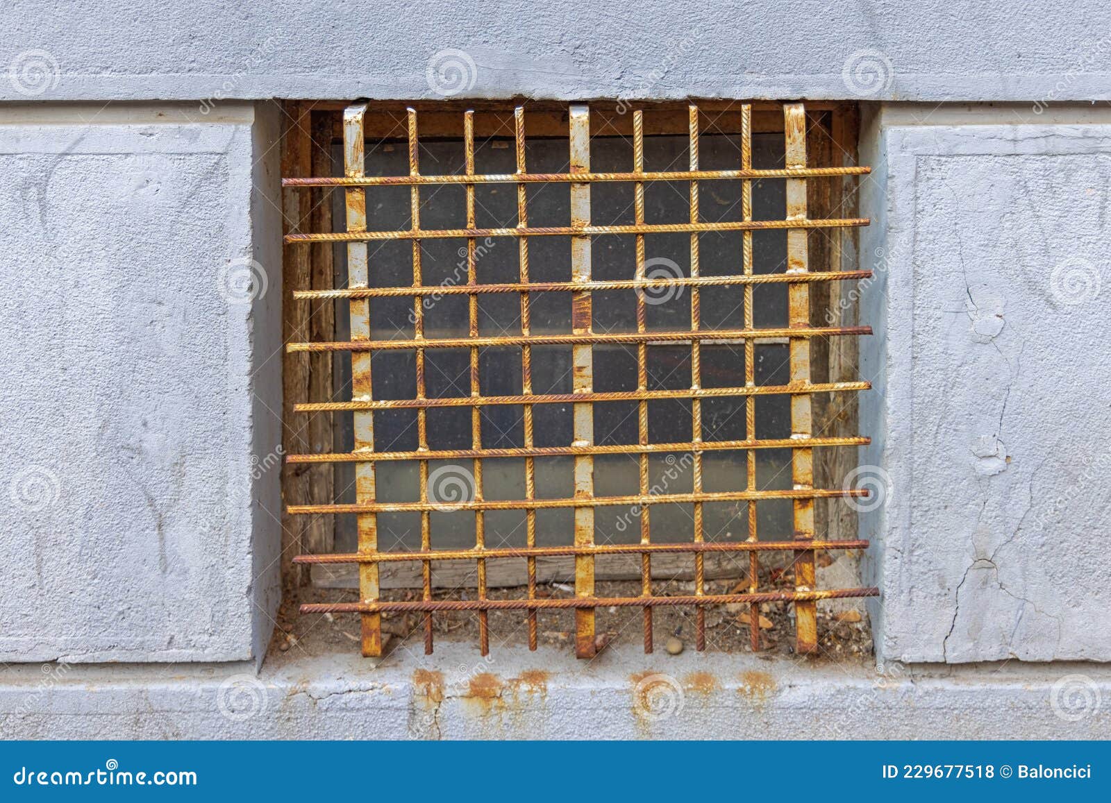 Rusty Rebar Window stock photo. Image of safety, iron - 229677518