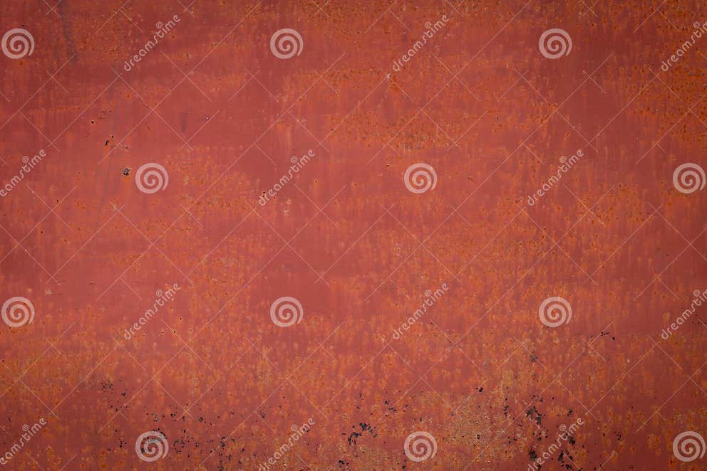 Rusty Red Metal Wall Background Stock Photo - Image of dark, grunge ...