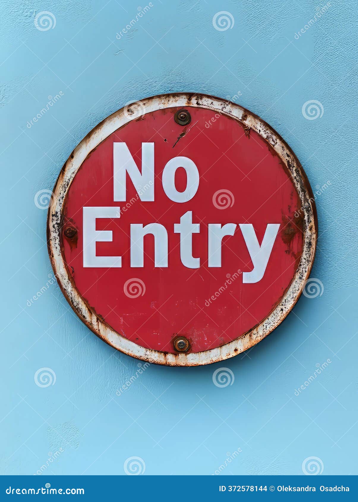 Rusty No Entry Sign On Subway Platform Stock Photo | CartoonDealer.com ...