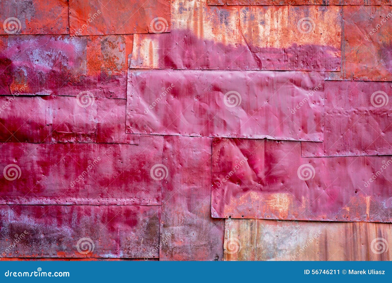 Rusty Red Painted Metal Background Stock Image - Image of hole, texture ...