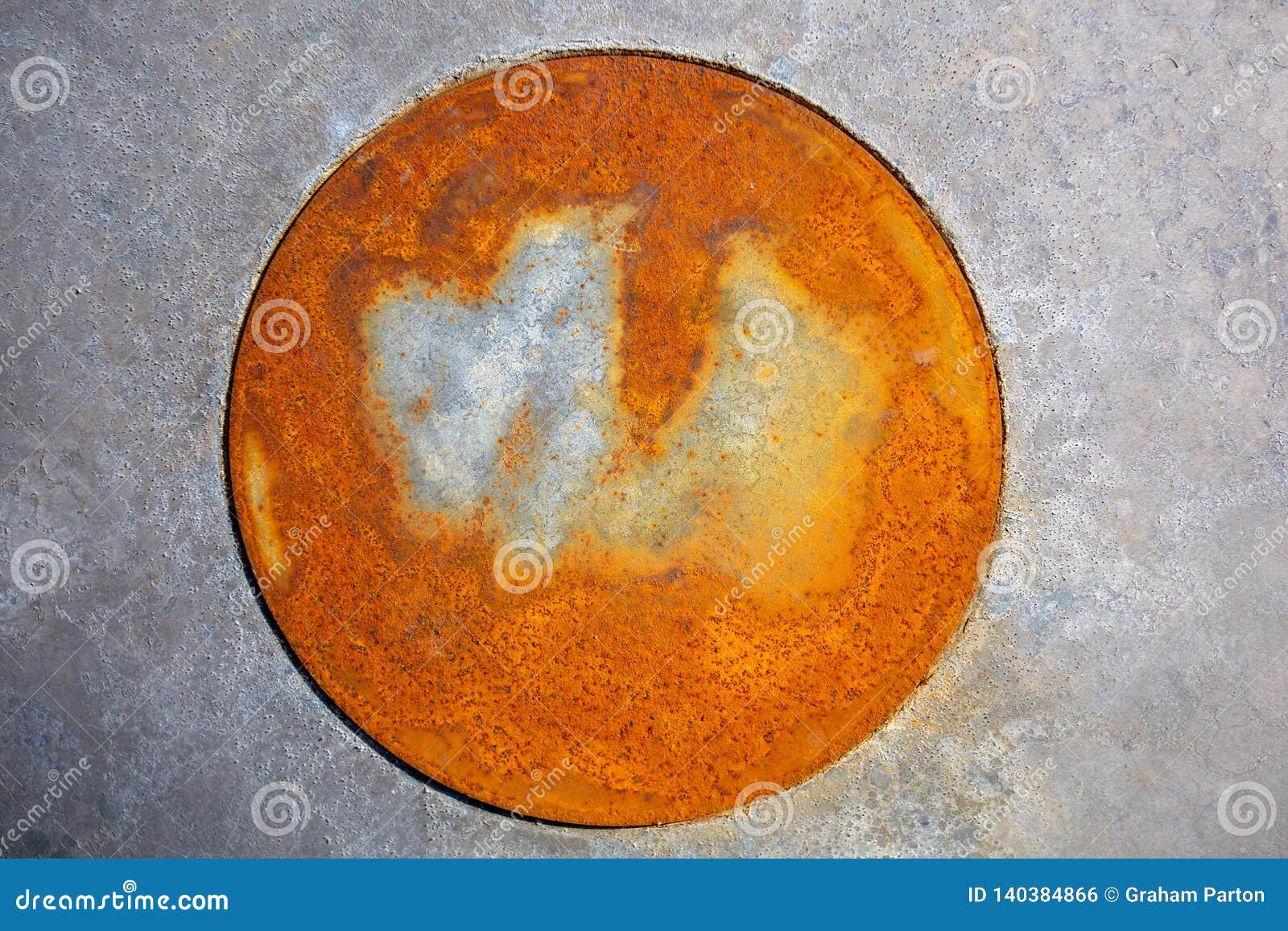 Rusty Red Round Disc Textured Abstract Background Stock Photo - Image ...