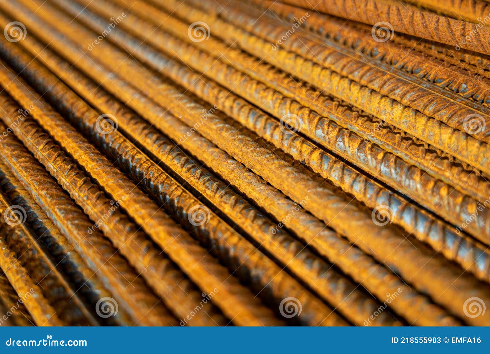 Rusty Reinforced Steel Bars in a Stack Stock Image - Image of rusty ...