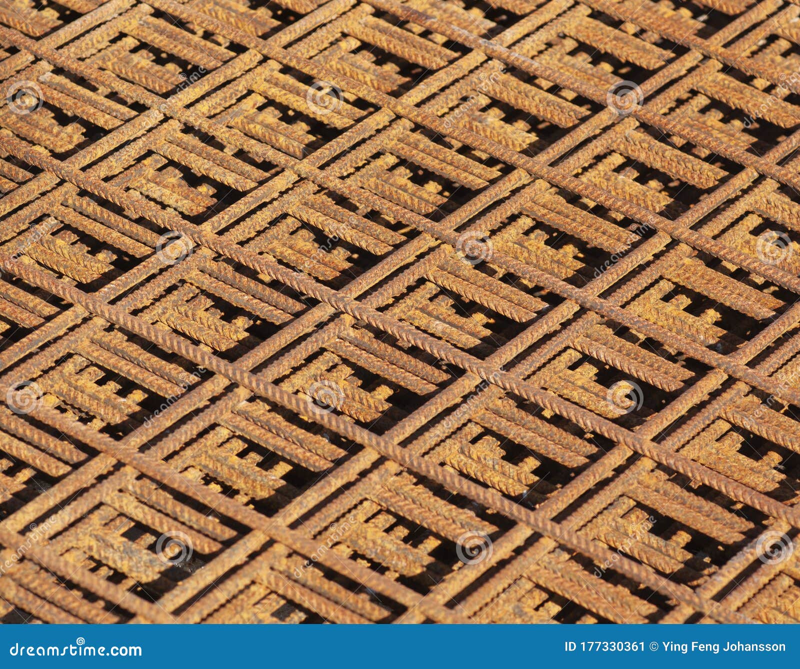 Rusty reinforcement bars stock image. Image of bars - 177330361