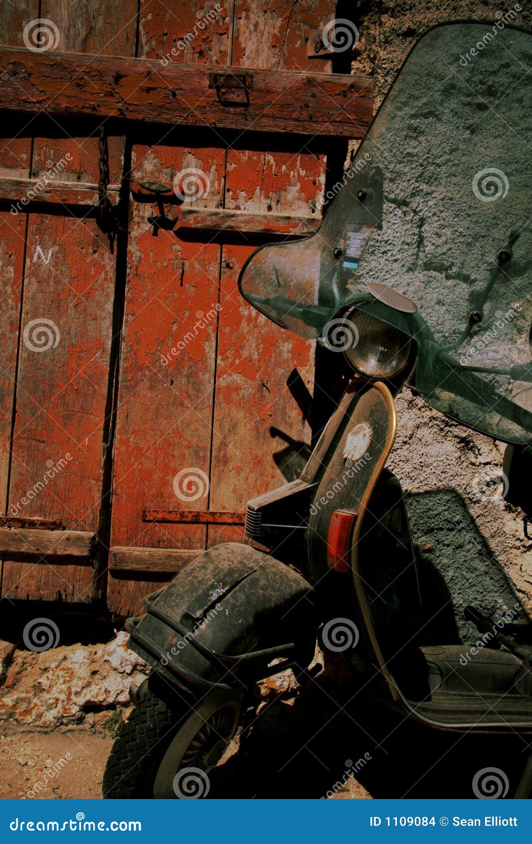 Rusty retro scooter stock photo. Image of classic, culture - 1109084