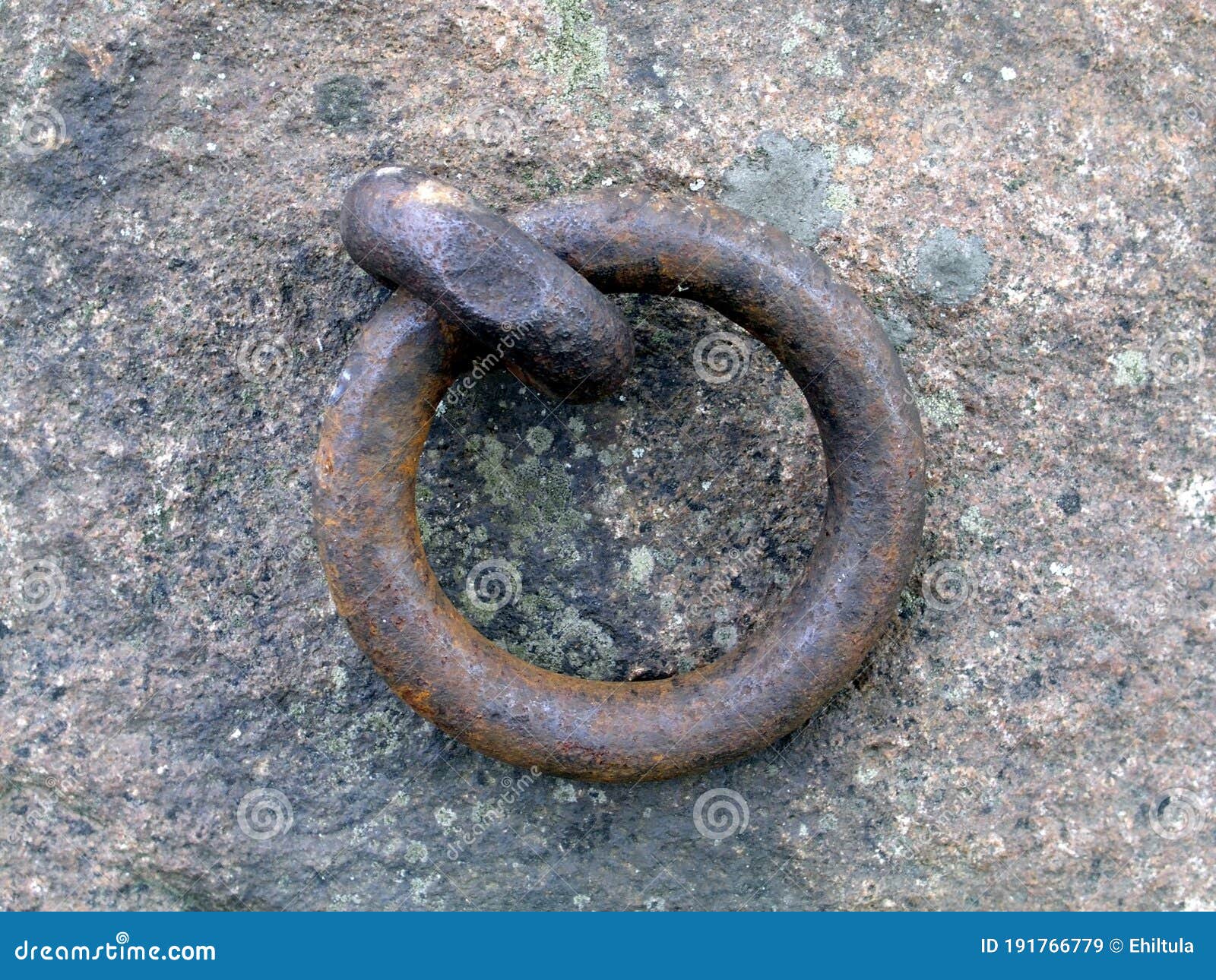 Rusty ring on rock stock image. Image of firmness, stone - 191766779
