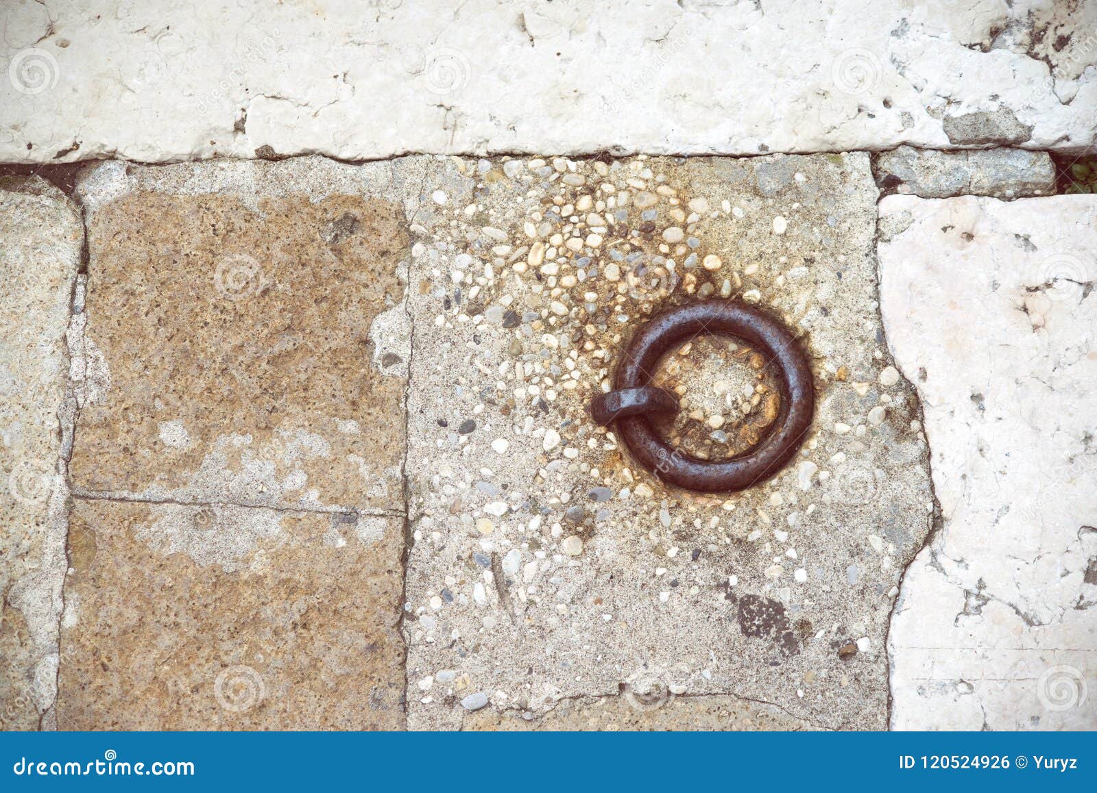 Rusty Ring-mount Circuit On A Concrete Wall Stock Image | CartoonDealer ...
