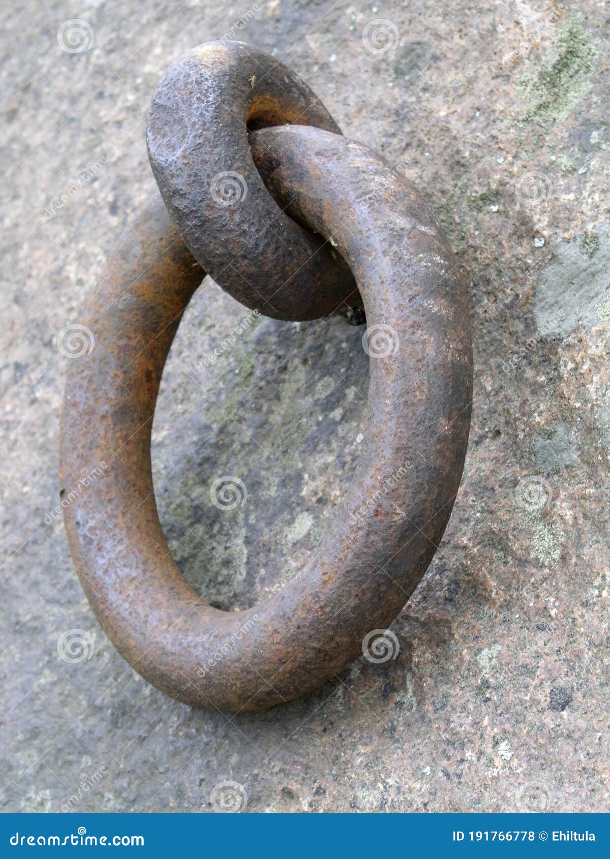 Rusty ring on rock stock photo. Image of stone, rust - 191766778