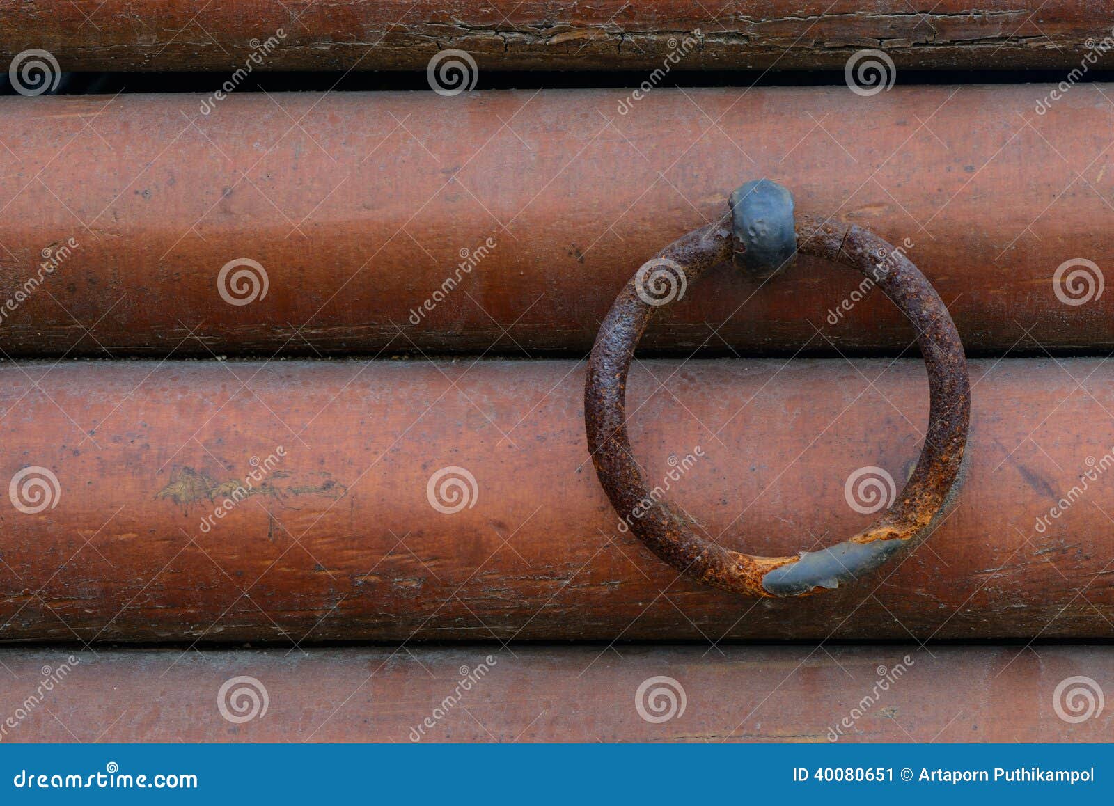 Rusty ring with the wall stock image. Image of aged, rusty - 40080651