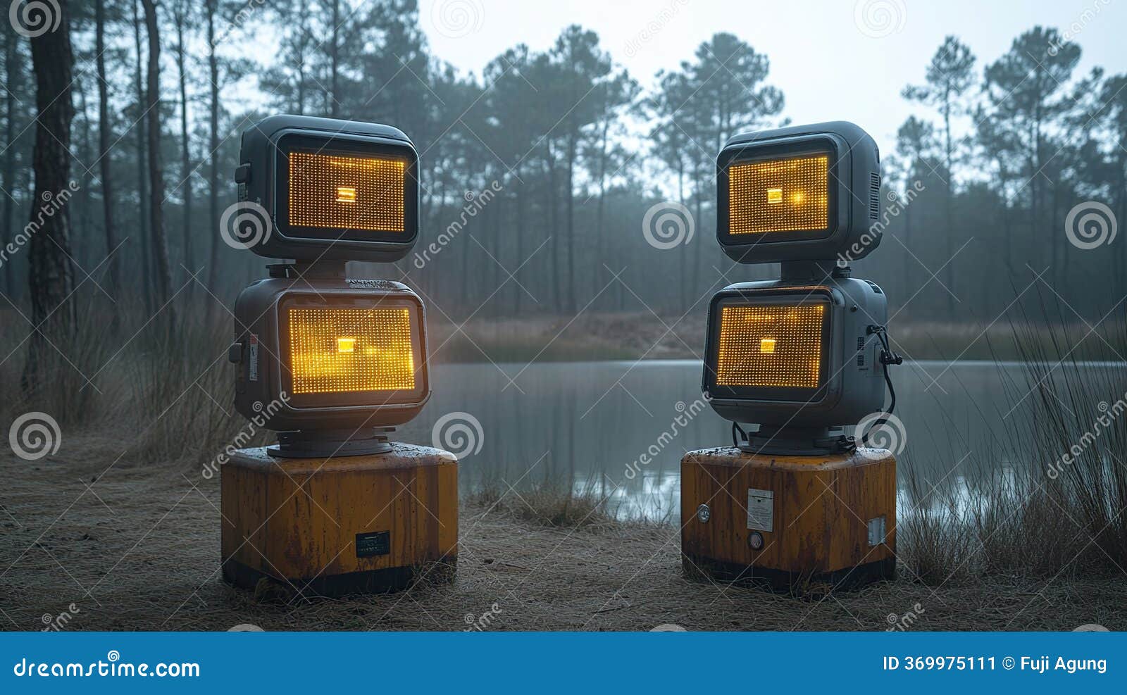Rusty Robots In A Landfill Decaying Robots Amidst Piles Of Trash ...