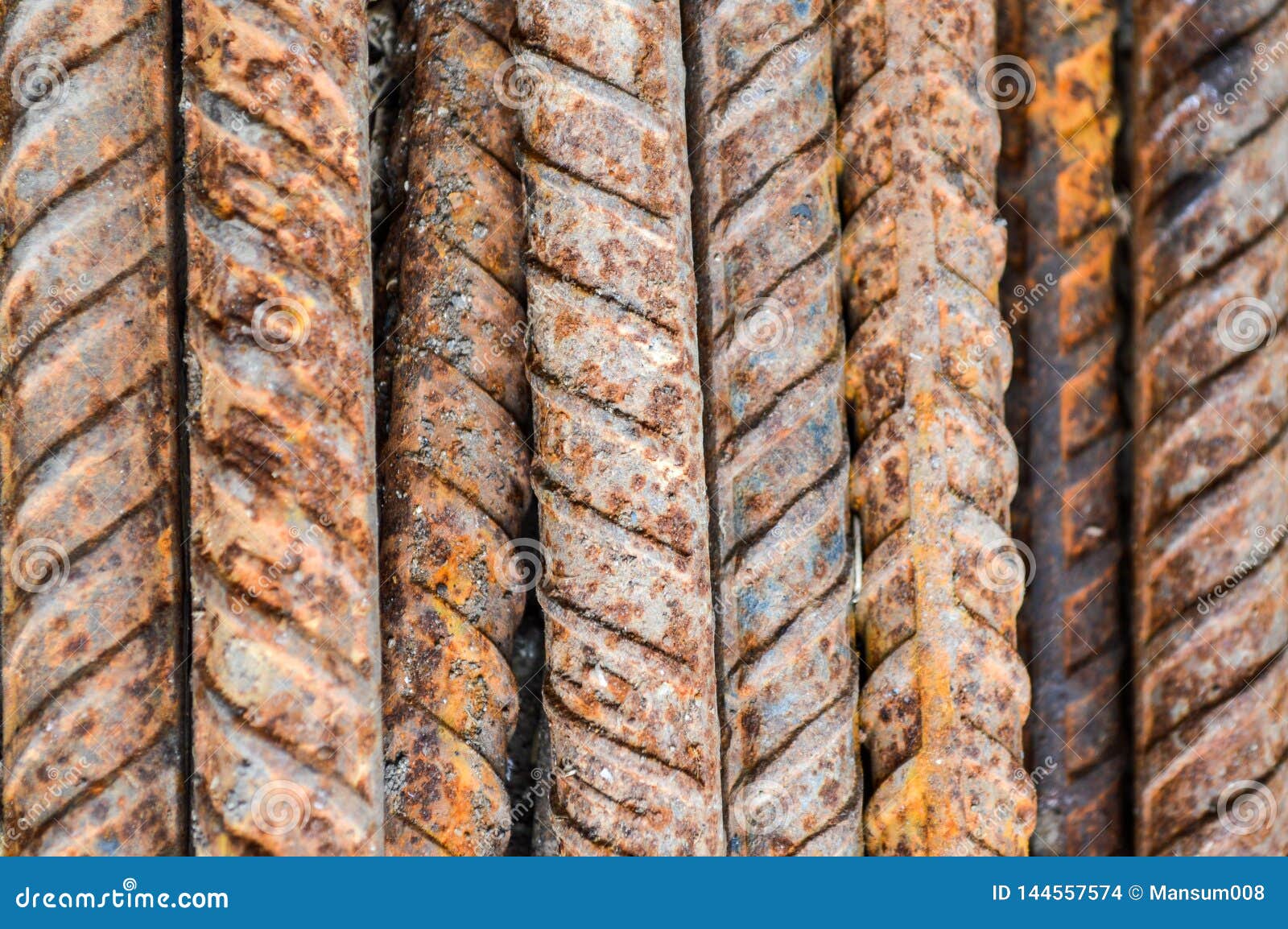 Rusty rods texture stock photo. Image of ragged, rail - 144557574