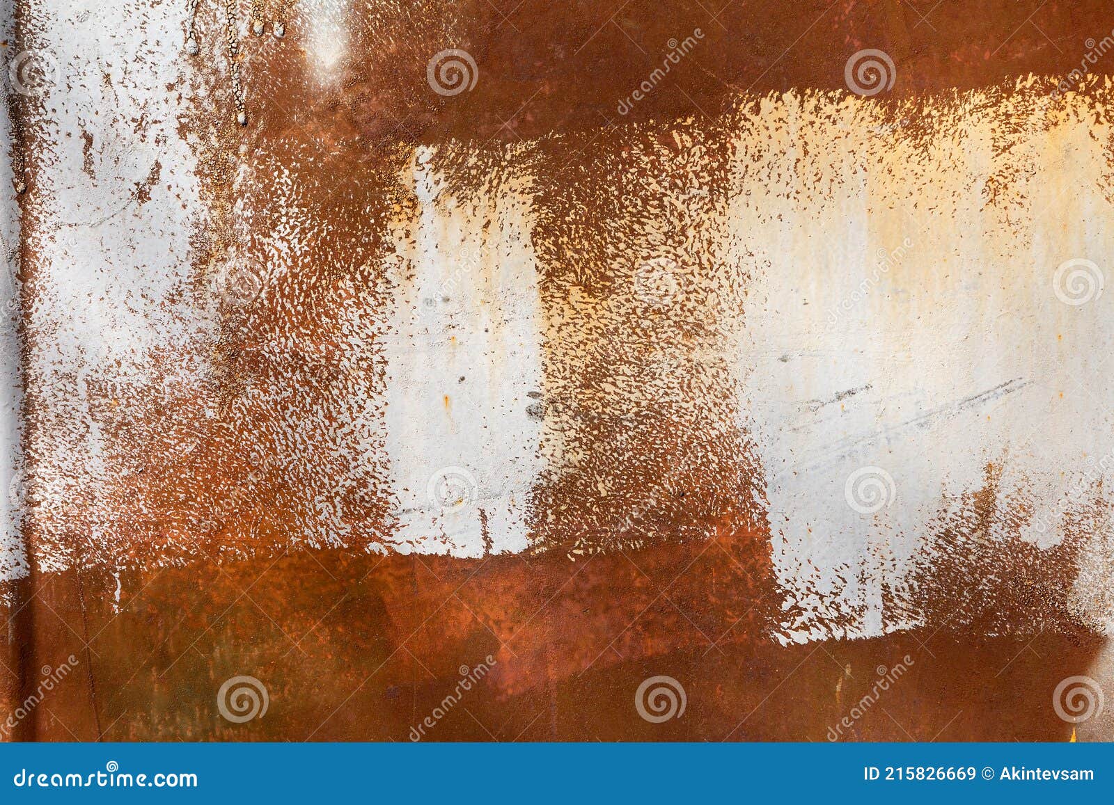 Rusty Surface with White Paint Stock Image - Image of design, rooftop ...