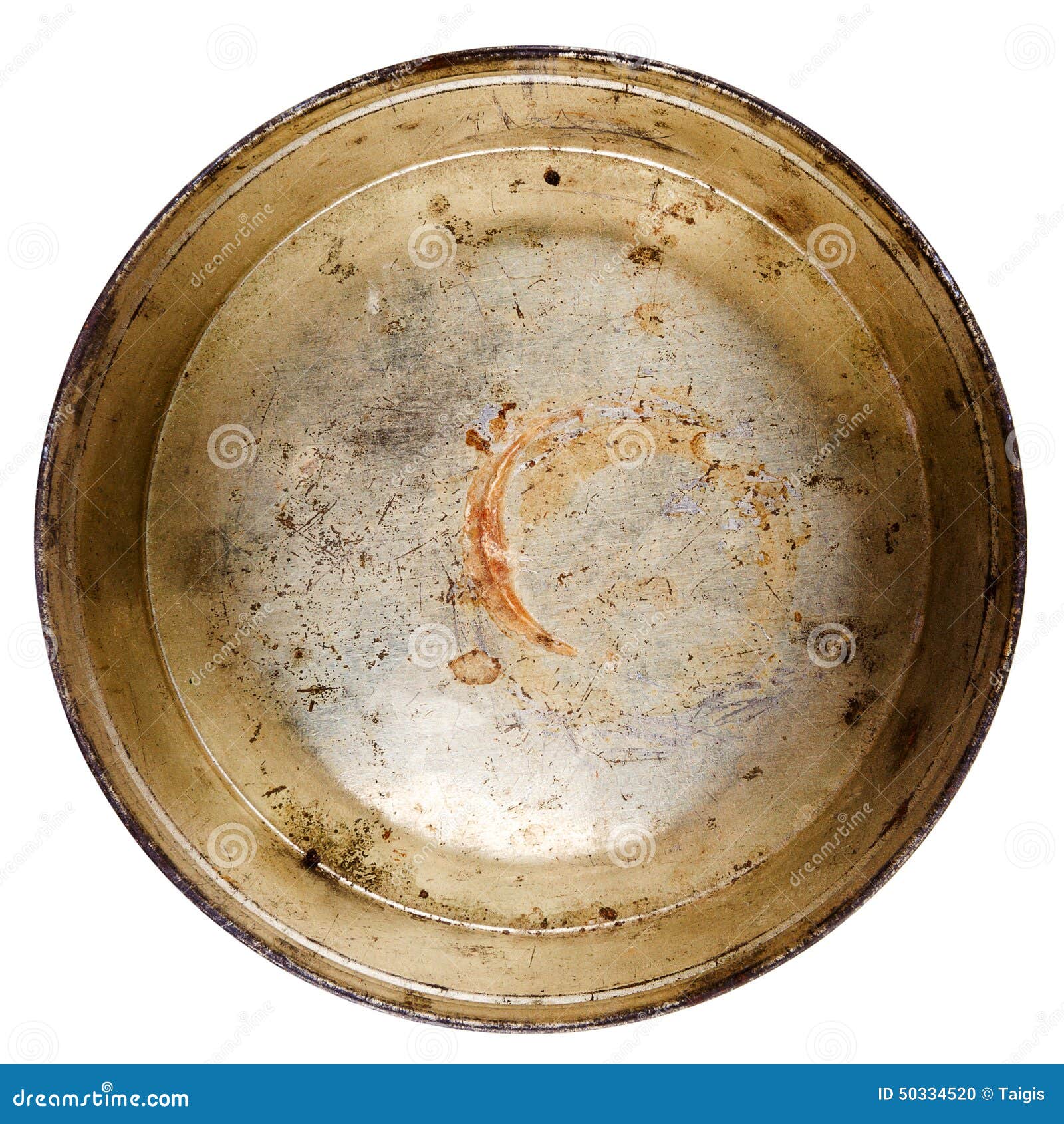 Rusty round metal tin can stock photo. Image of detail - 50334520