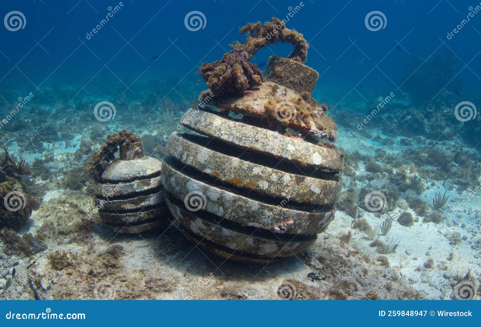 Rusty Round Structure Under the Water Stock Image - Image of ocean ...