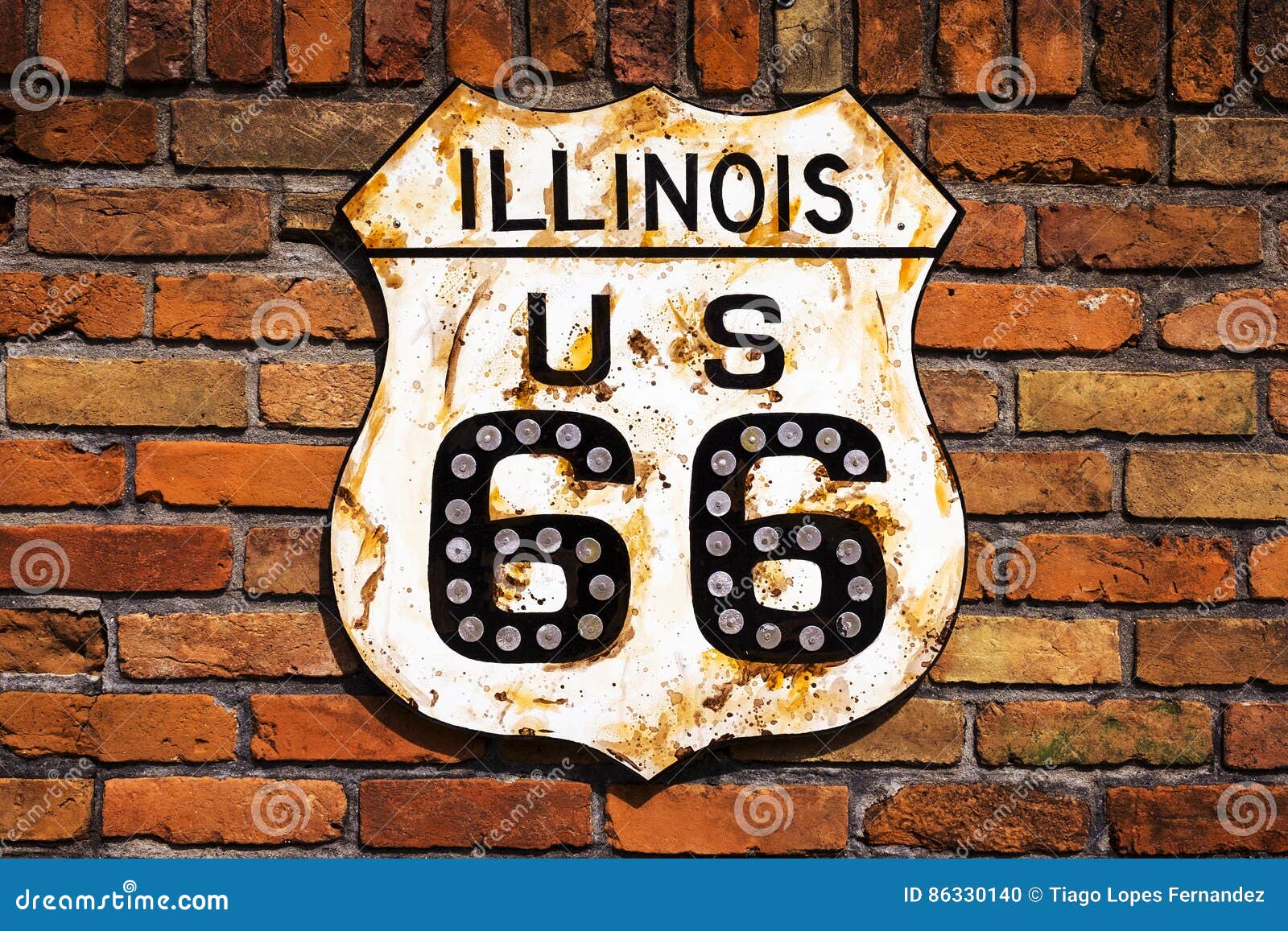 Rusty Route 66 Road Sign stock photo. Image of route - 86330140