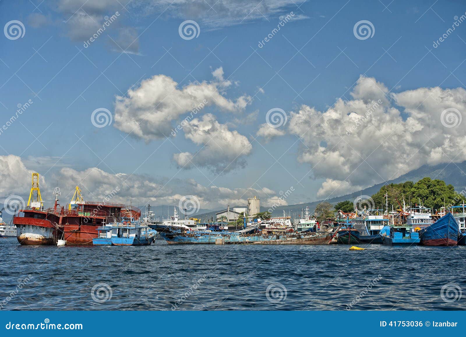 Rusty Rugged Ship in Indonesia Harbor Stock Photo - Image of summer ...