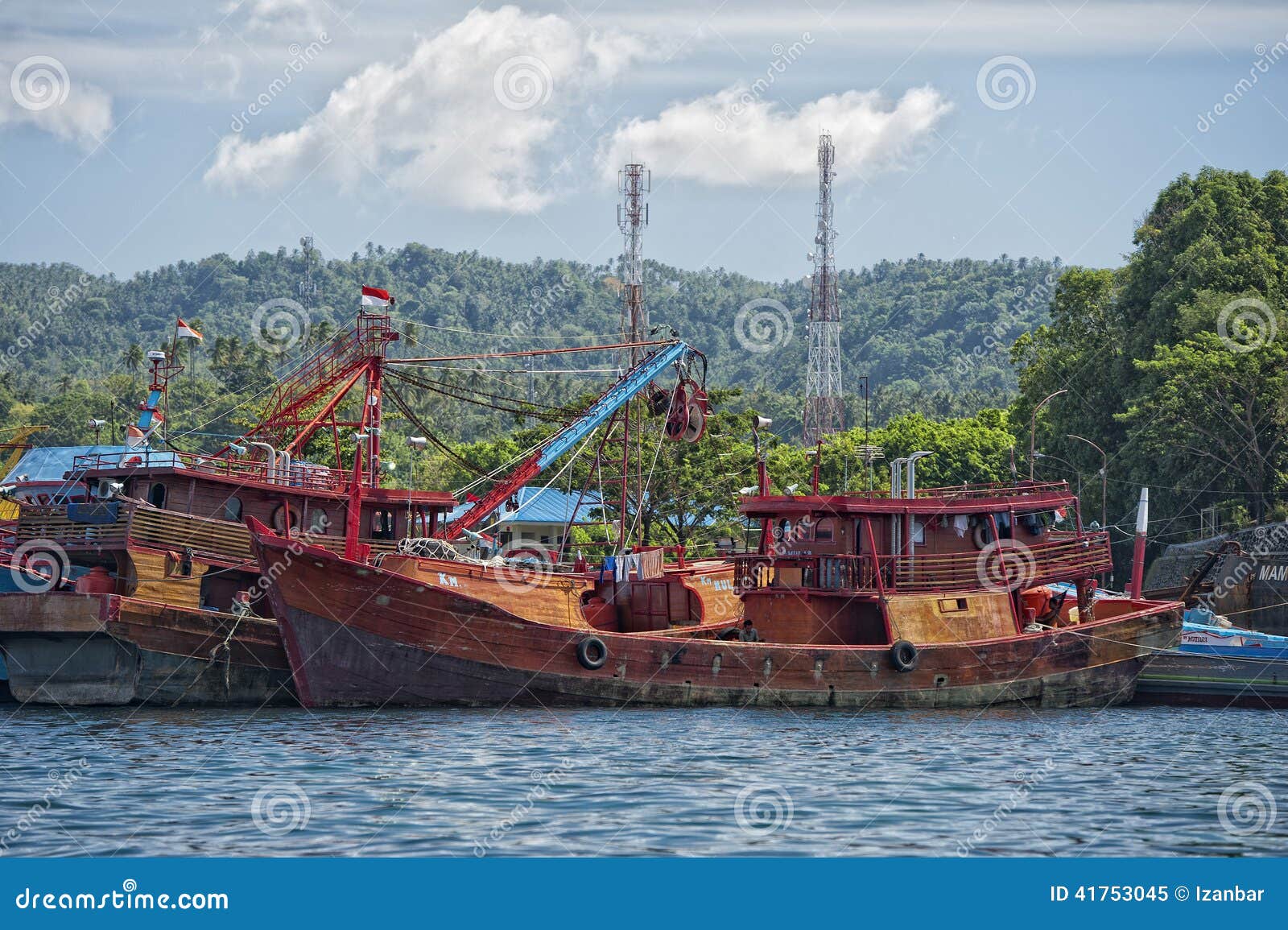 Rusty Rugged Ship in Indonesia Harbor Stock Image - Image of ocean ...