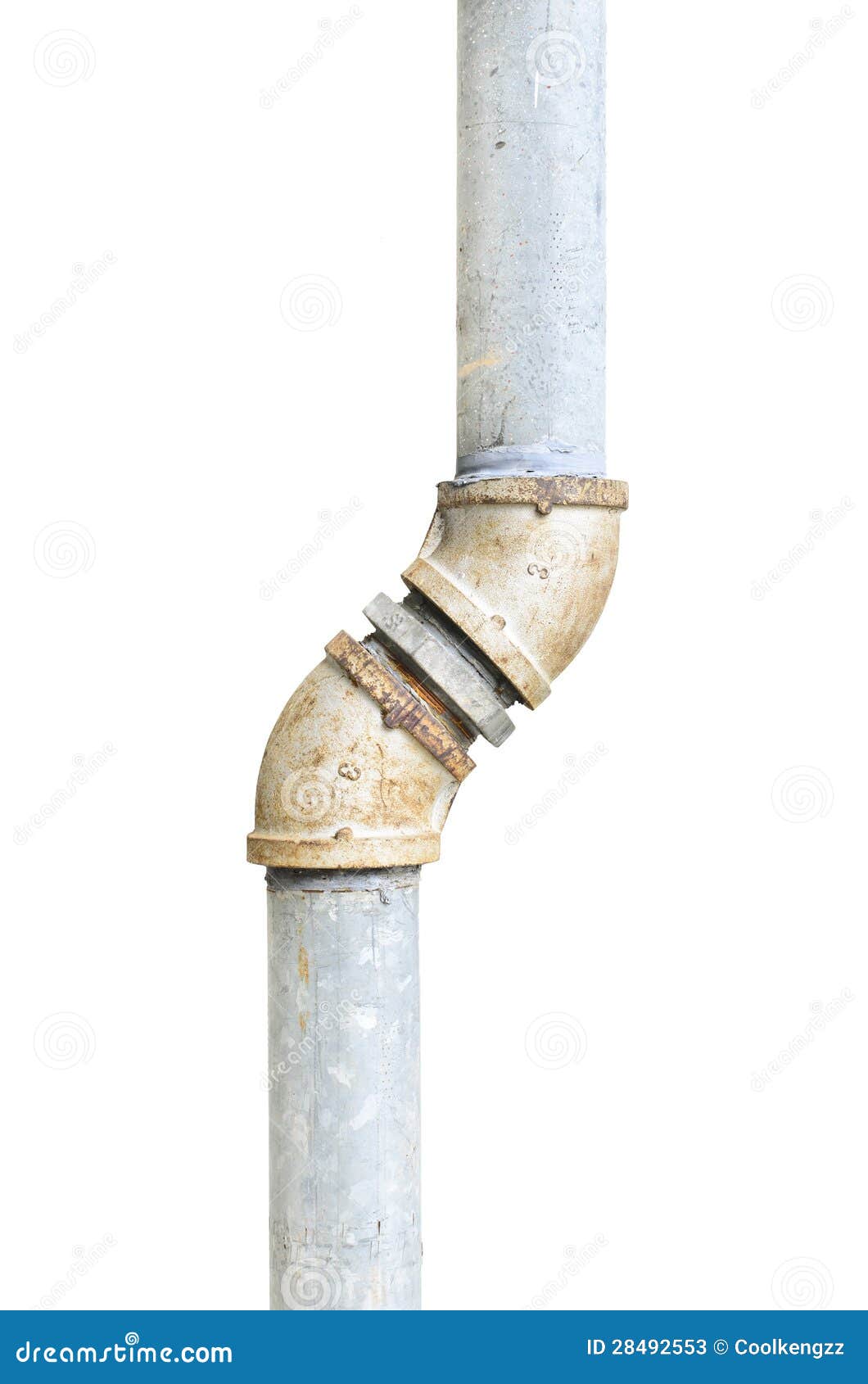 Rusty S Shape Tube Isolated Stock Image - Image of fitting, piping ...