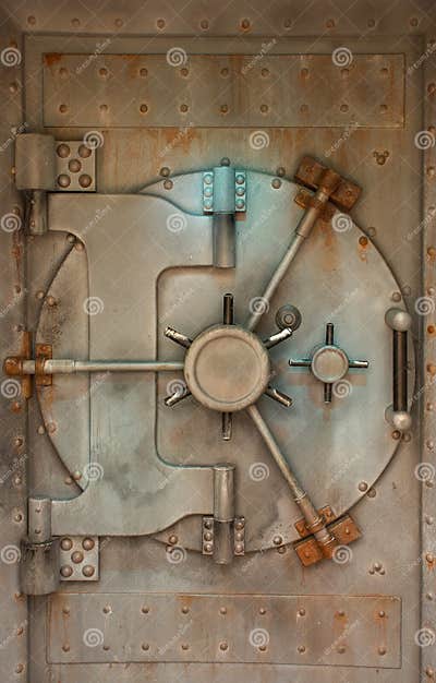 Rusty Safe of Vault Door stock photo. Image of gray, safety - 9829168