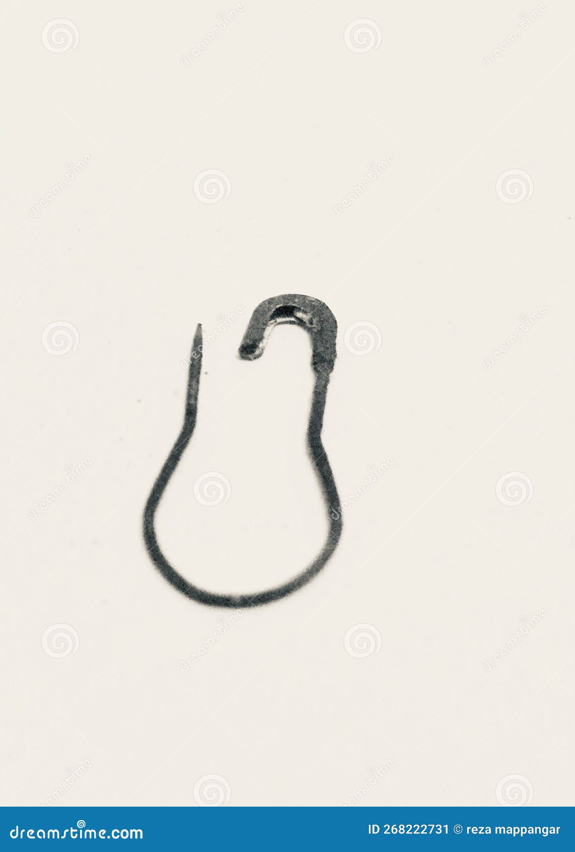 Rusty safety pin stock image. Image of safety, abndoned - 268222731