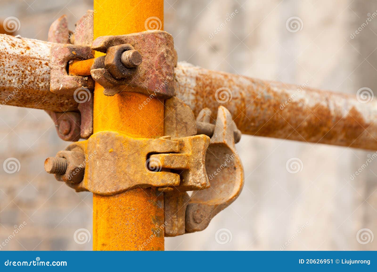 Rusty Scaffold in a Construction Site Stock Image - Image of iron ...