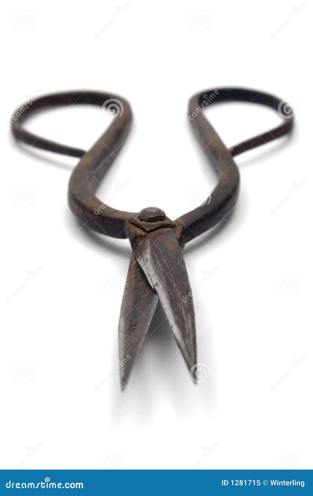 Rusty Scissors (Front View) Stock Image - Image of corrode, blade: 1281715