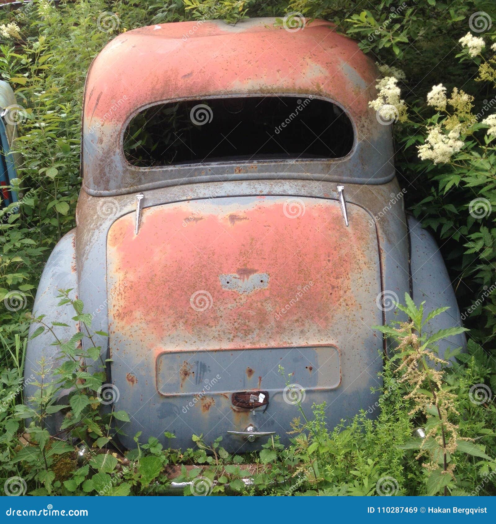 Rusty scrap car stock image. Image of trunk, brown, scrap - 110287469